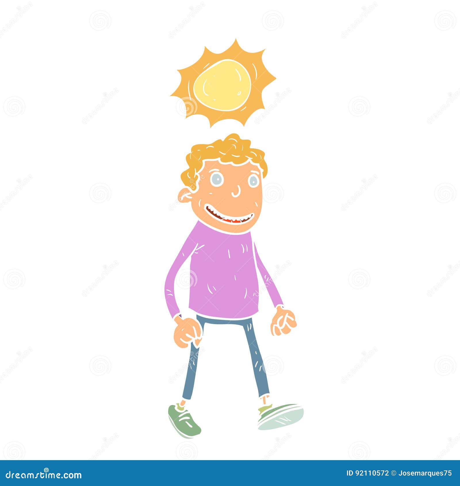 Cartoon happy illustration stock vector. Illustration of female - 92110572