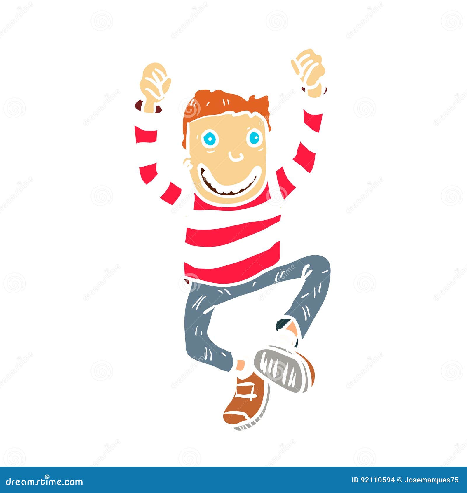 Cartoon happy illustration stock vector. Illustration of girl - 92110594