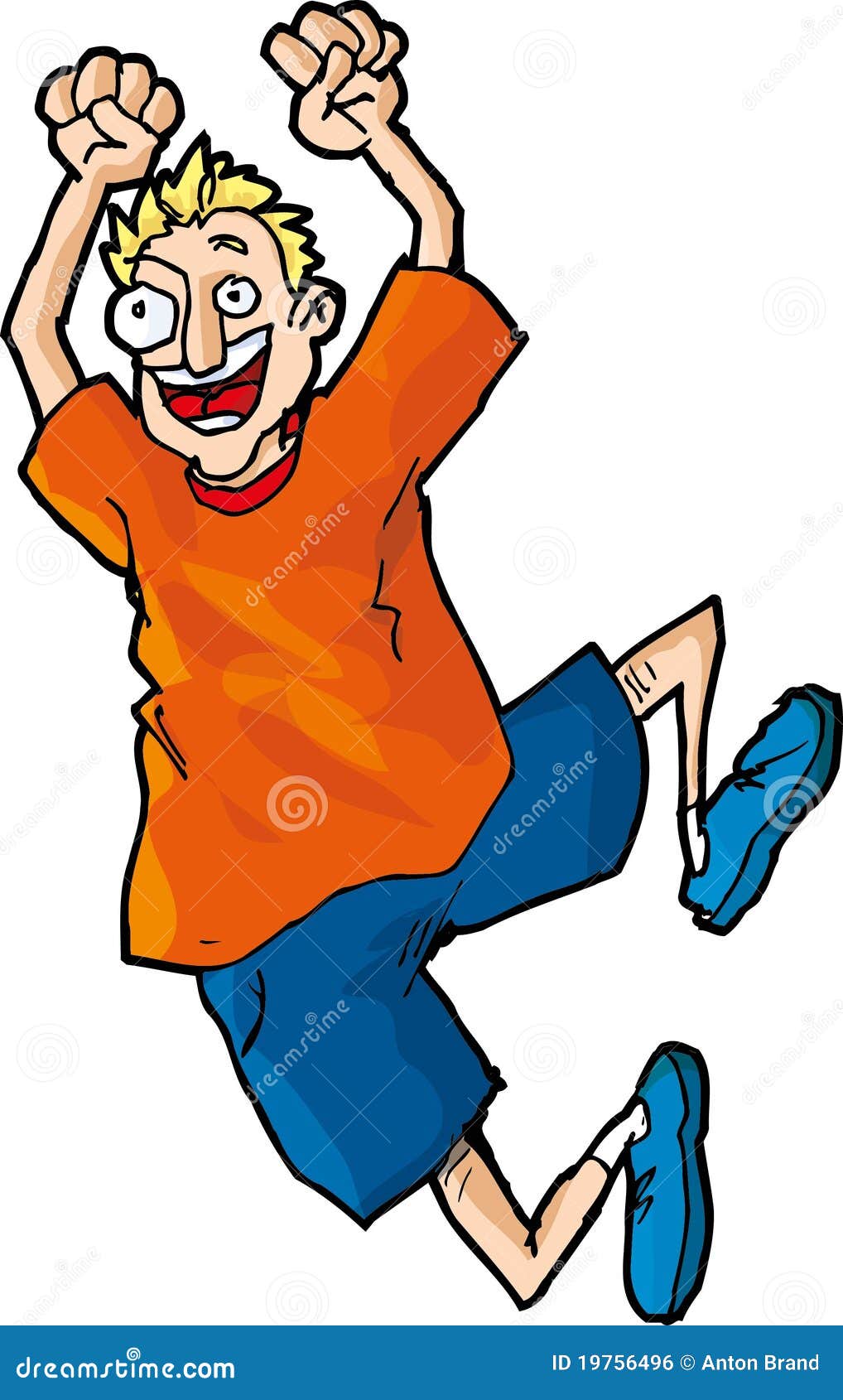 Cartoon Of Happy Jumper Vector Illustration | CartoonDealer.com #19756496