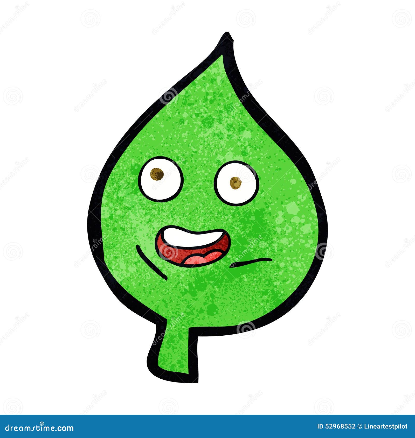 Cartoon happy leaf stock illustration. Illustration of quirky - 52968552