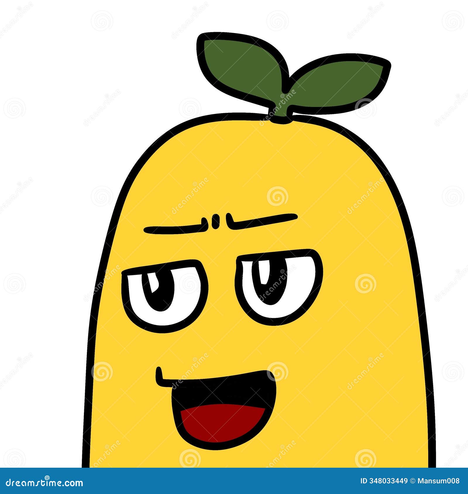 Cartoon Happy Lemon Illustration Stock Illustration - Illustration of ...