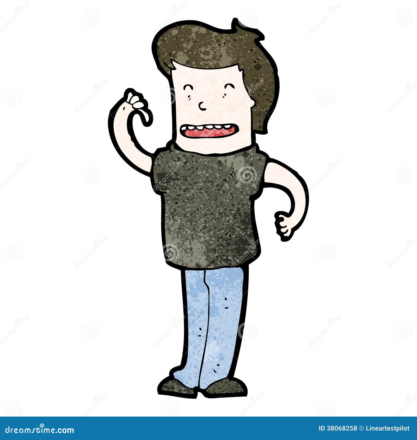 Cartoon happy man stock vector. Illustration of drawn - 38068258