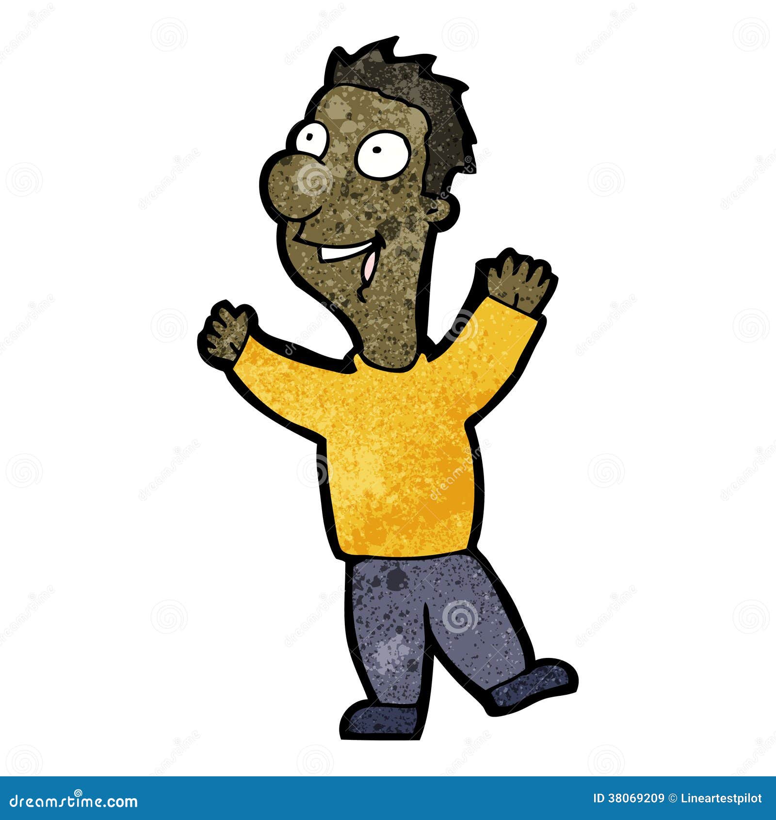 Cartoon happy man stock vector. Illustration of quirky - 38069209