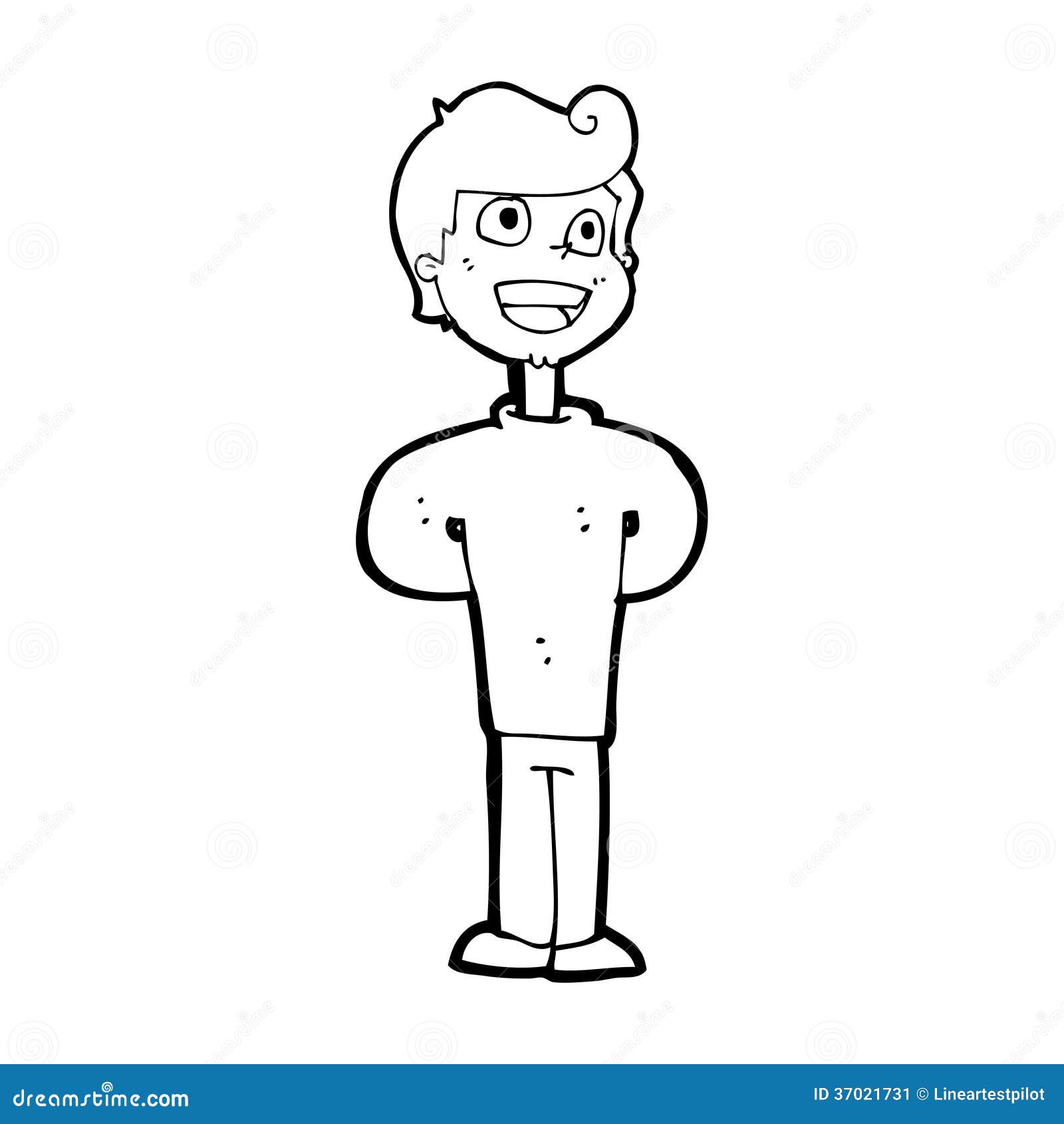 Cartoon happy man stock illustration. Illustration of quirky - 37021731
