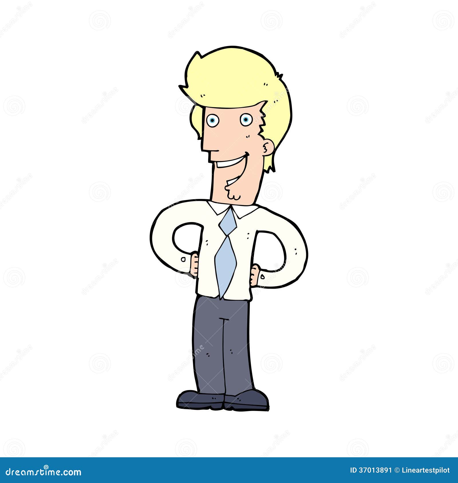 Cartoon happy man stock vector. Illustration of doodle - 37013891