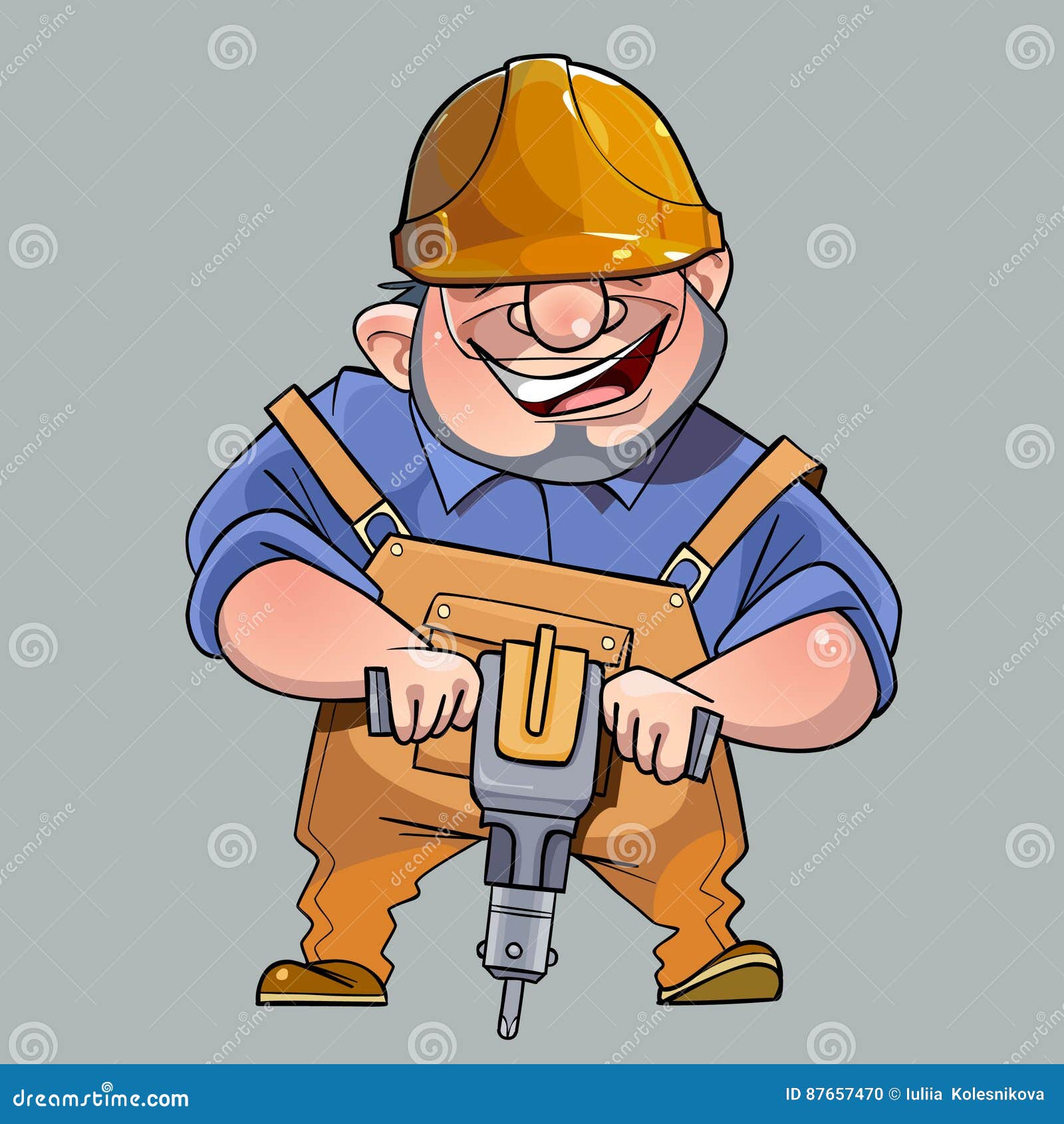 Cartoon Pneumatic Hammer Vector Illustration | CartoonDealer.com #112035738