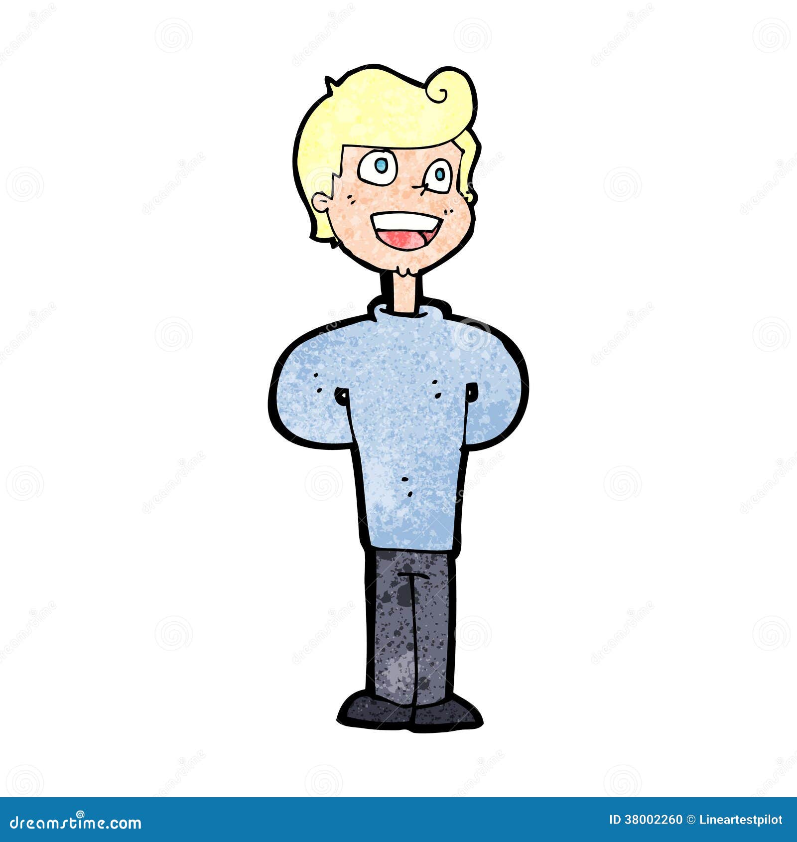 Cartoon happy man stock vector. Illustration of cheerful - 38002260