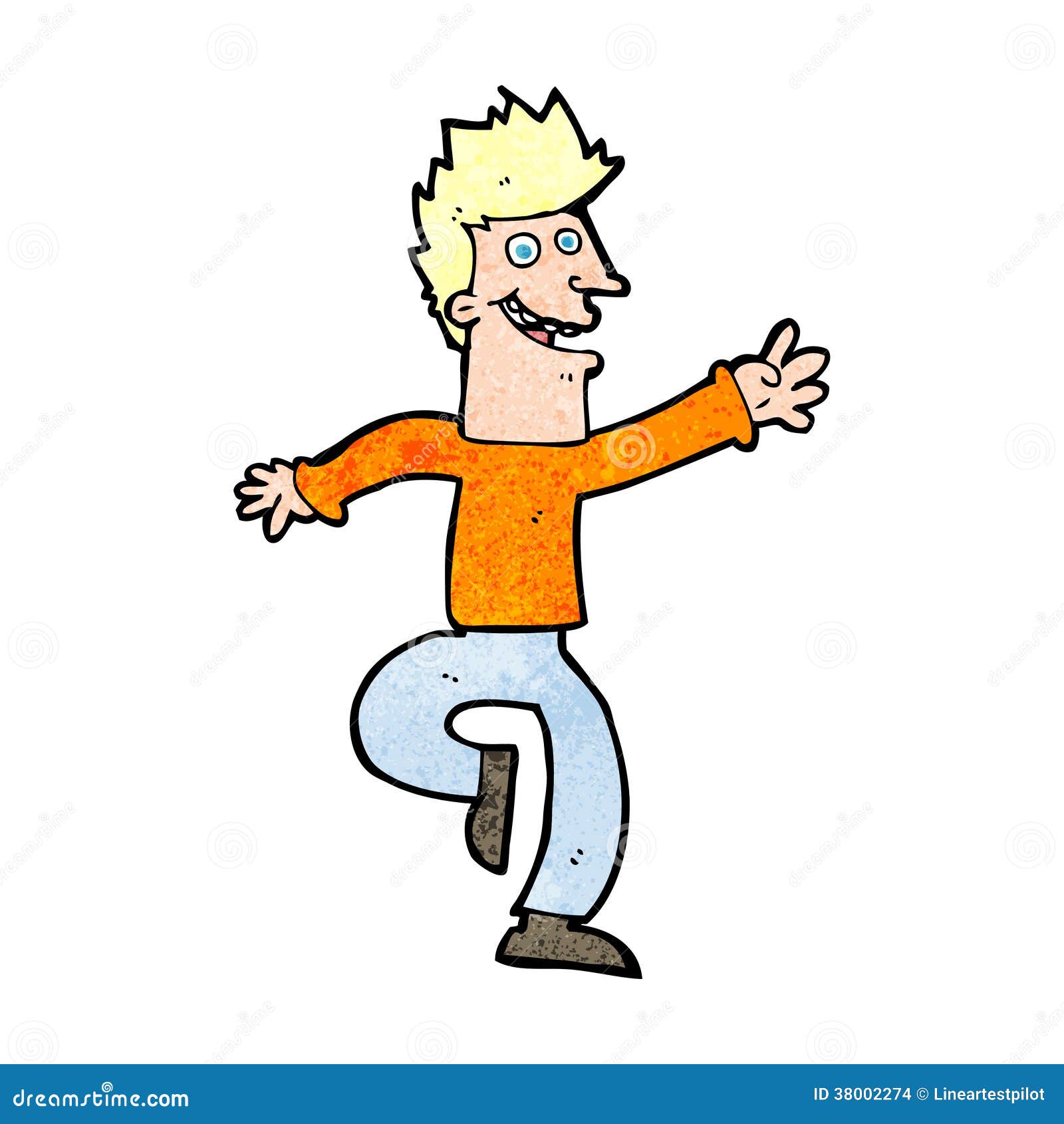 Cartoon happy man stock vector. Illustration of funny - 38002274