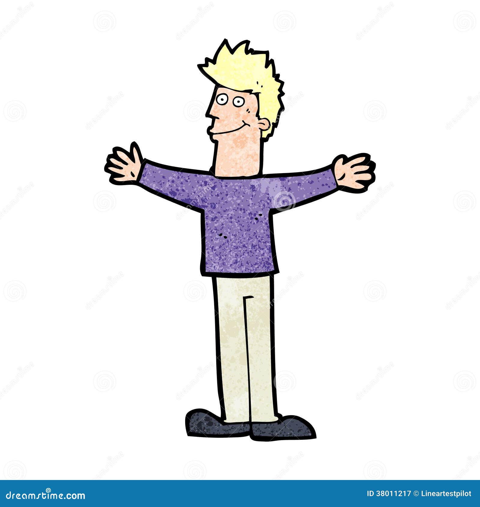 Cartoon happy man stock vector. Illustration of simple - 38011217