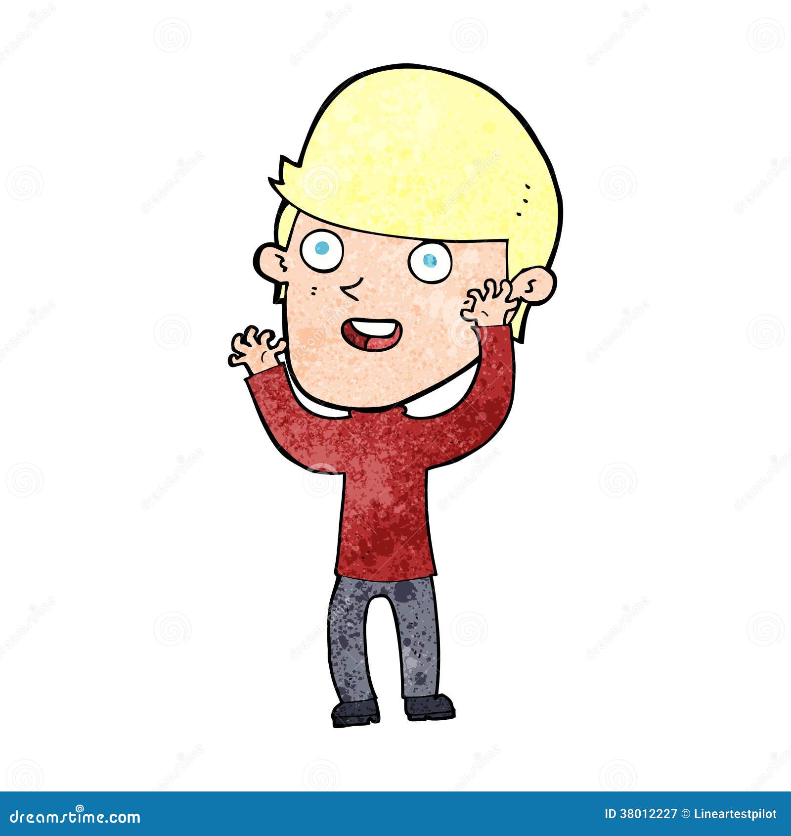 Cartoon happy man stock vector. Illustration of excited - 38012227
