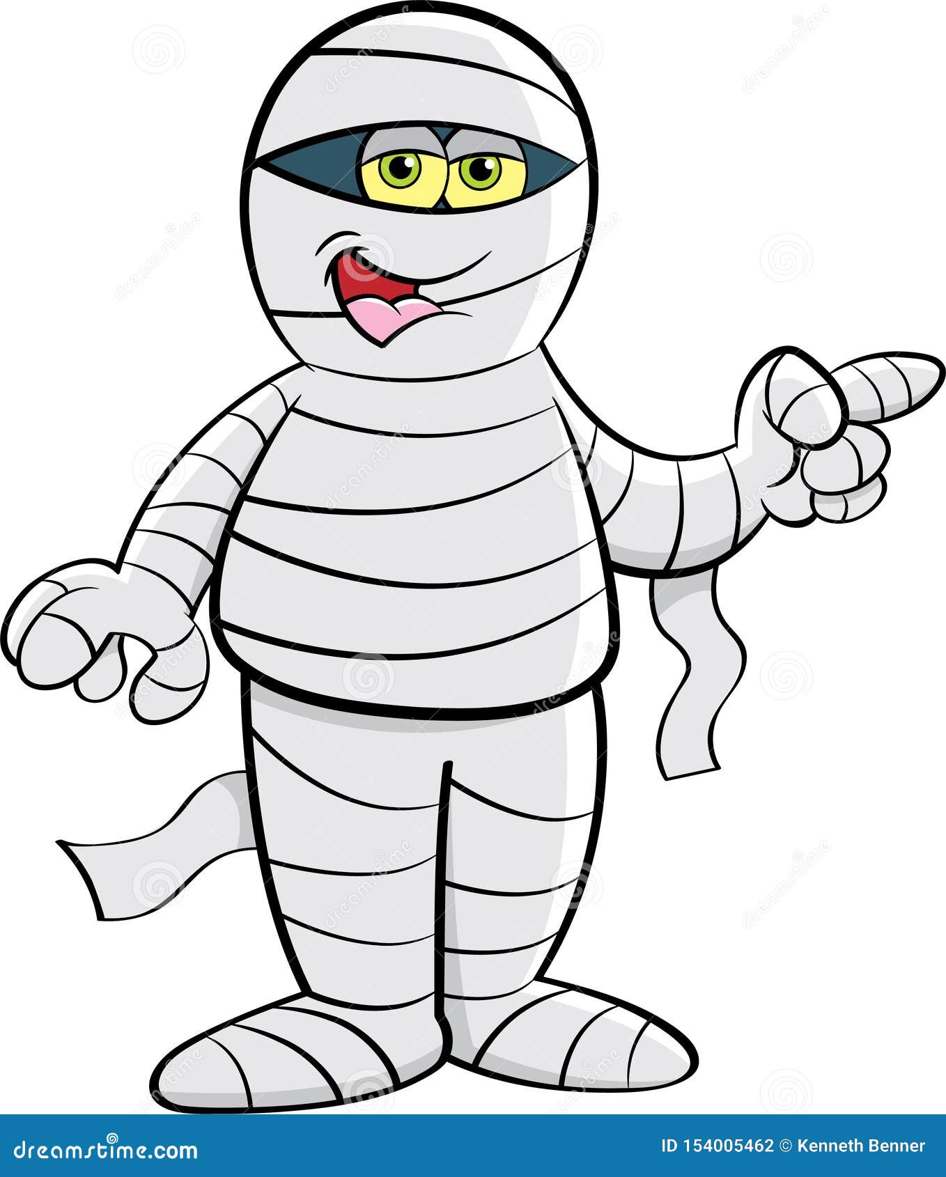 Cartoon Happy Mummy Pointing. Stock Vector - Illustration of mummy ...