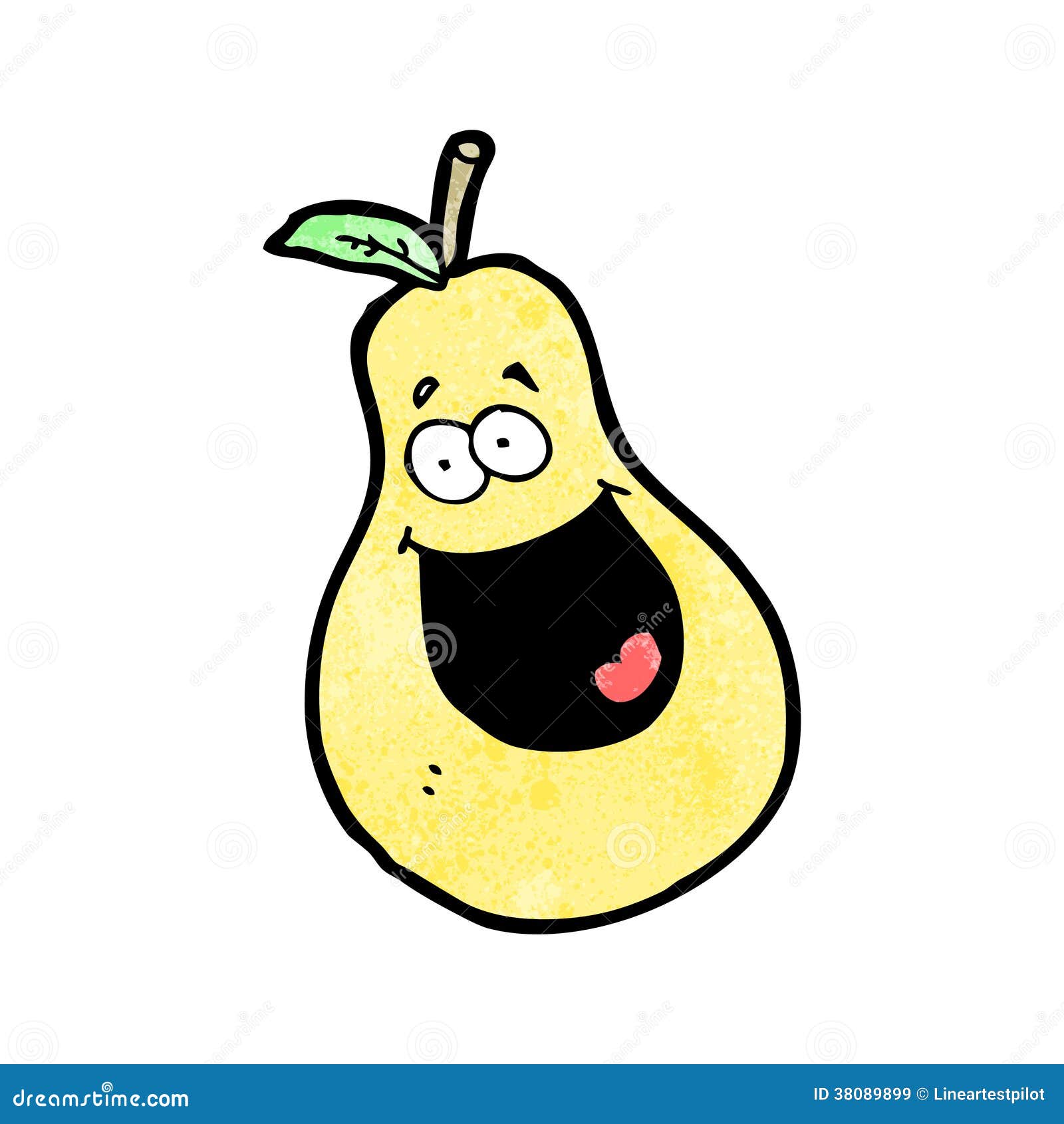Cartoon happy pear stock vector. Illustration of crazy - 38089899
