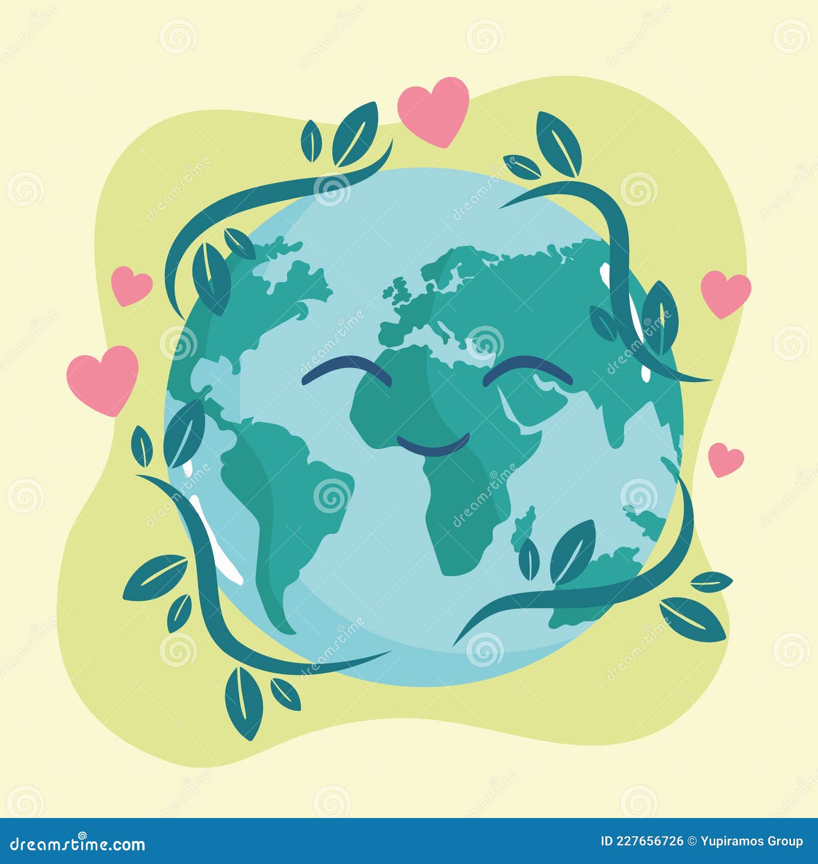 Cartoon happy planet stock vector. Illustration of vector - 227656726