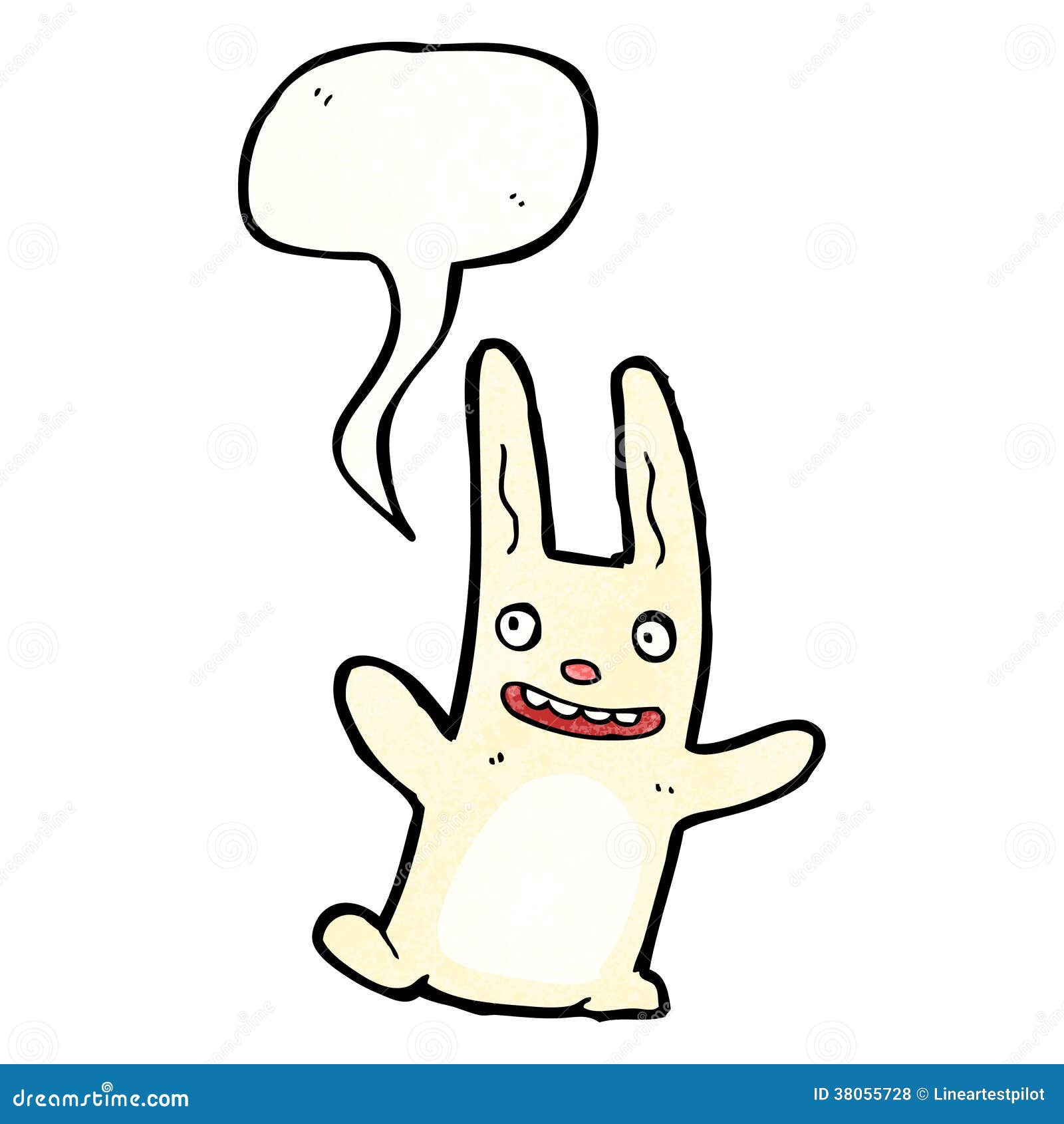 Cartoon happy rabbit stock vector. Illustration of retro - 38055728