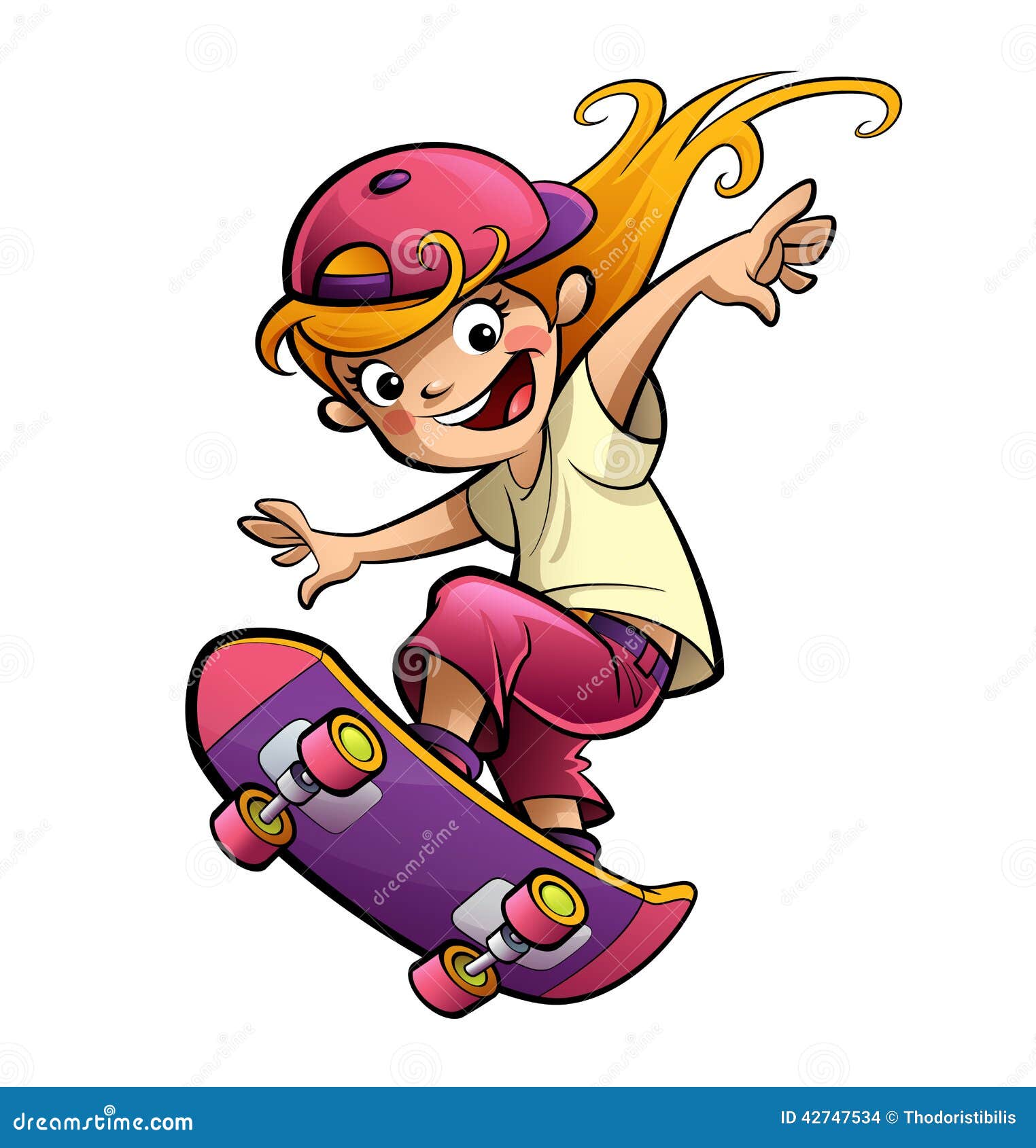 Cartoon Skateboard Vector Illustration 38053964