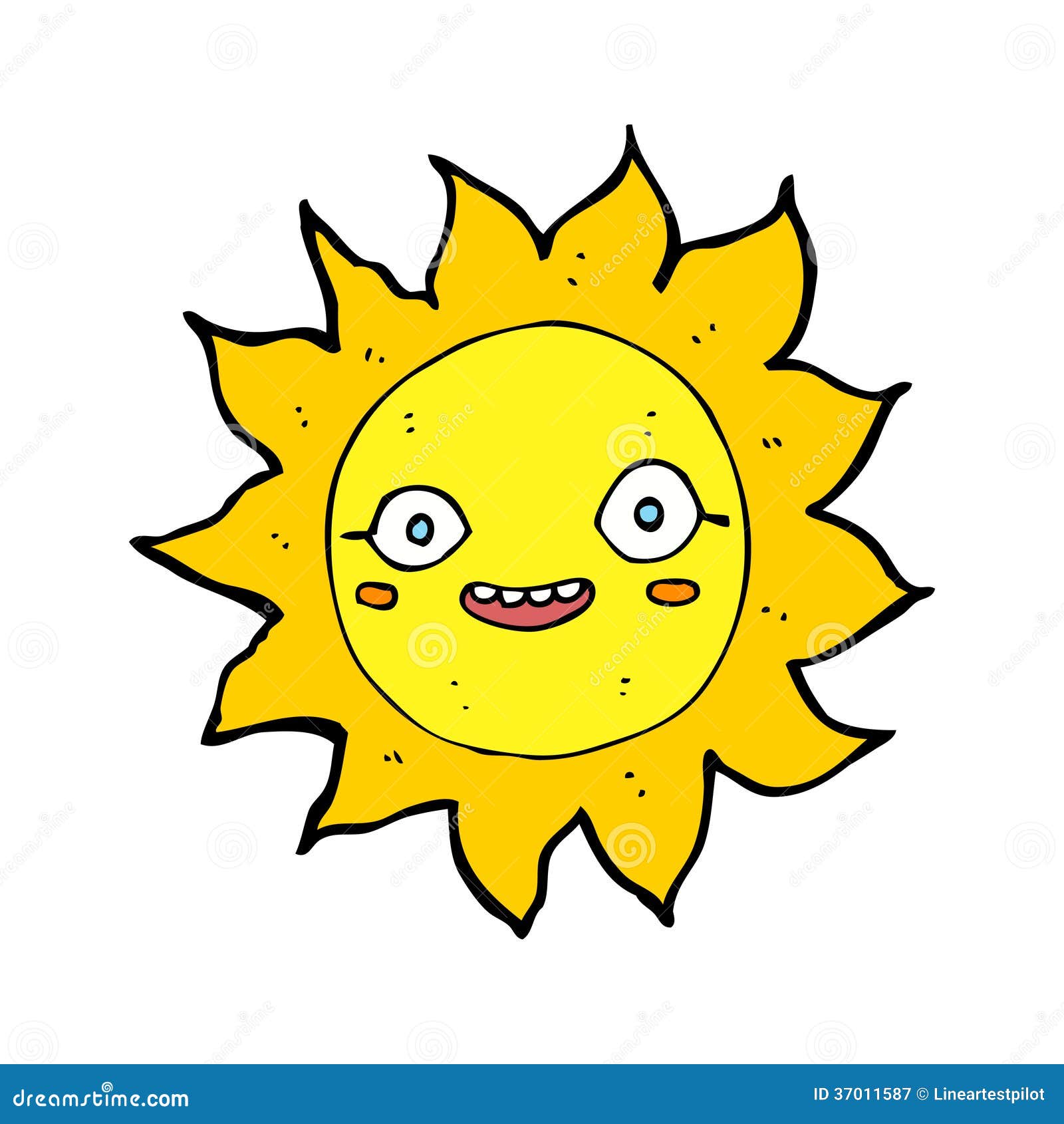 Cartoon Happy Sun | CartoonDealer.com #37011587