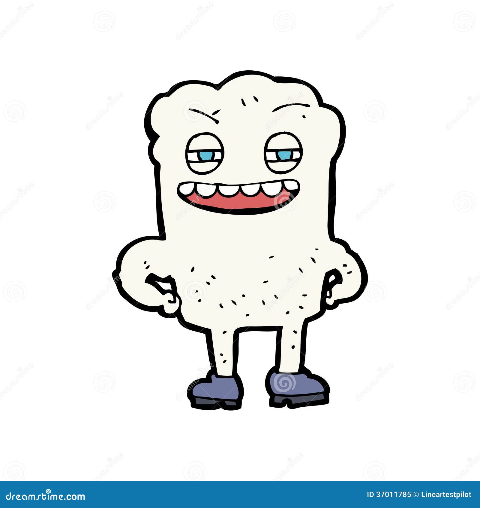 Cartoon happy tooth stock vector. Illustration of retro - 37011785