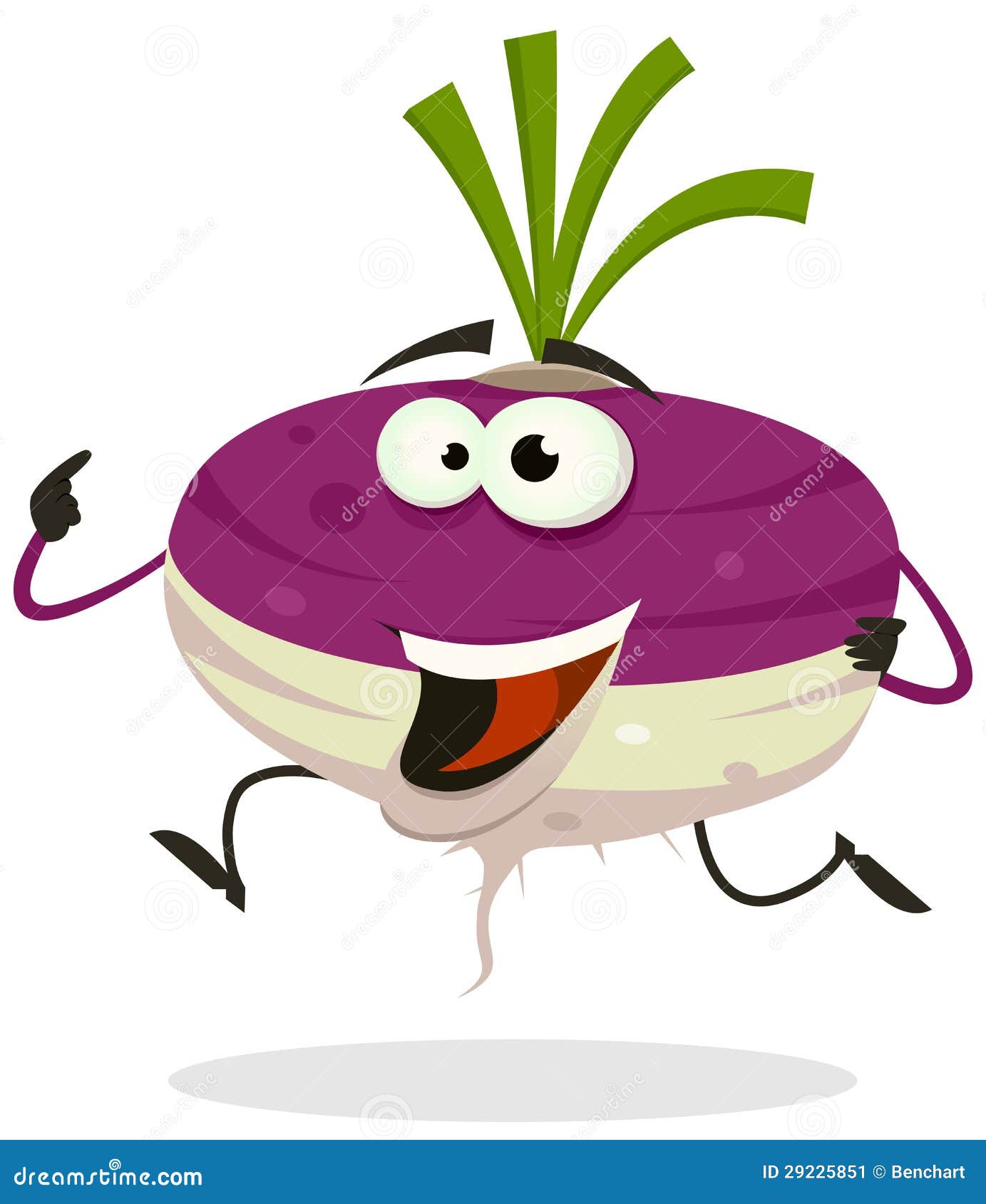 Cartoon Happy Turnip Character Running Stock Vector - Illustration of ...