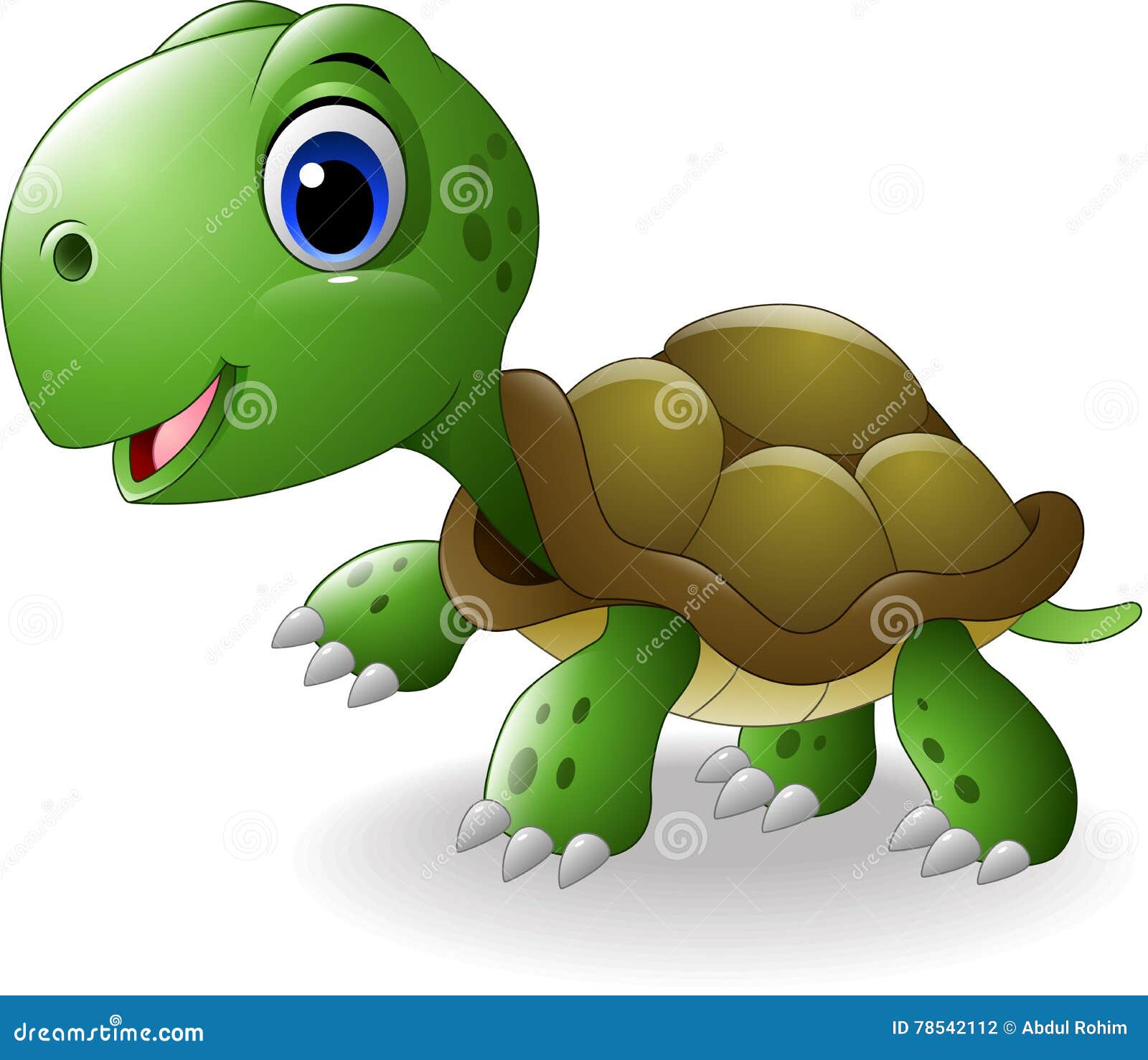 Cartoon happy turtle stock vector. Illustration of animal - 78542112