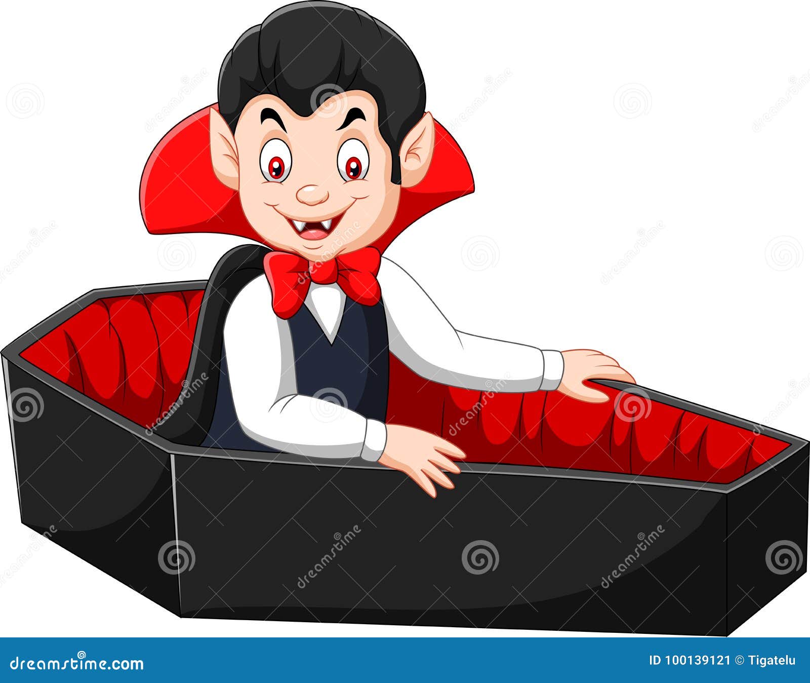 Happy Vampire Drinking From Wine Glass Vector Cartoon | CartoonDealer ...