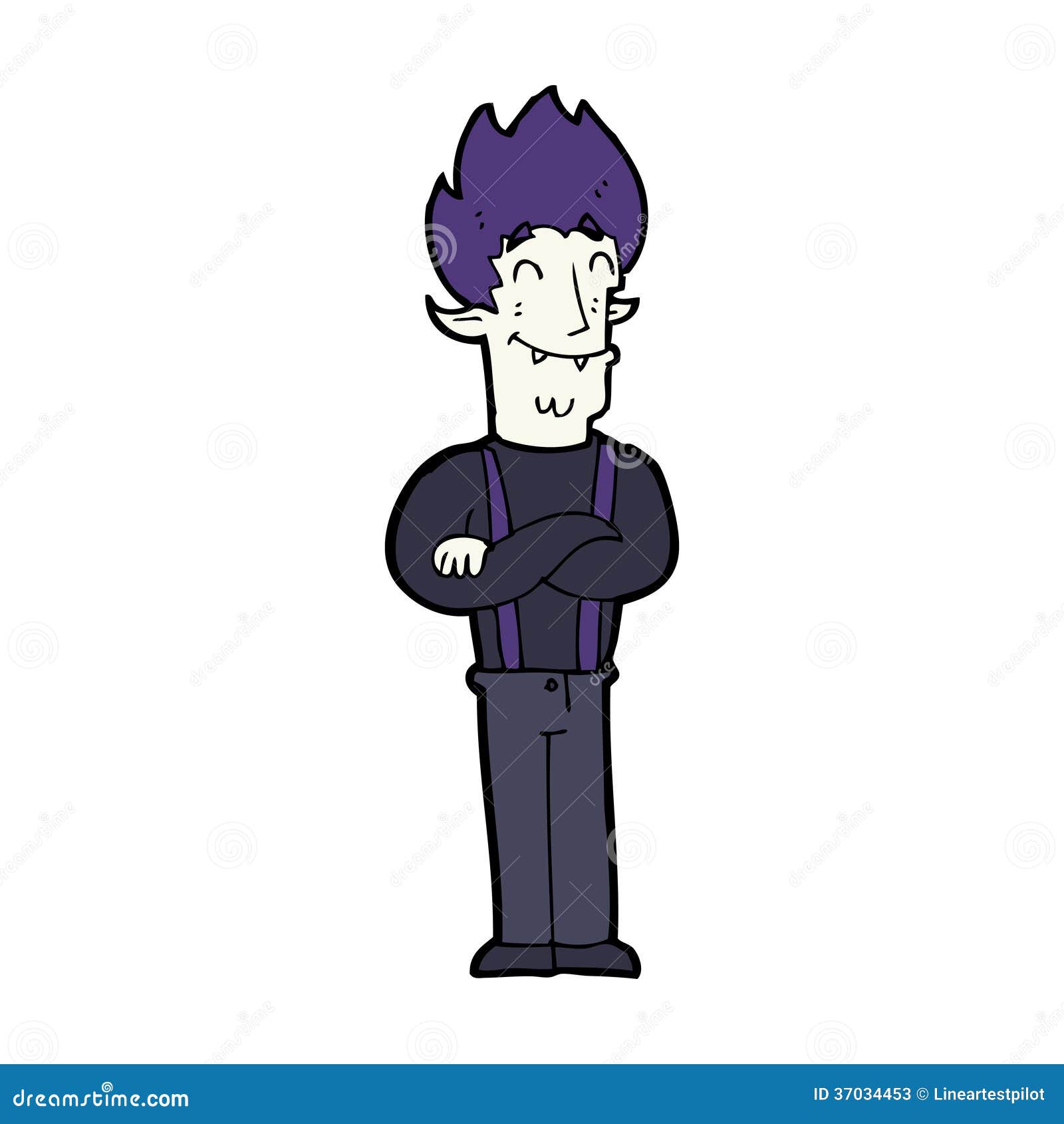 Cartoon happy vampire man stock vector. Illustration of vampire - 37034453