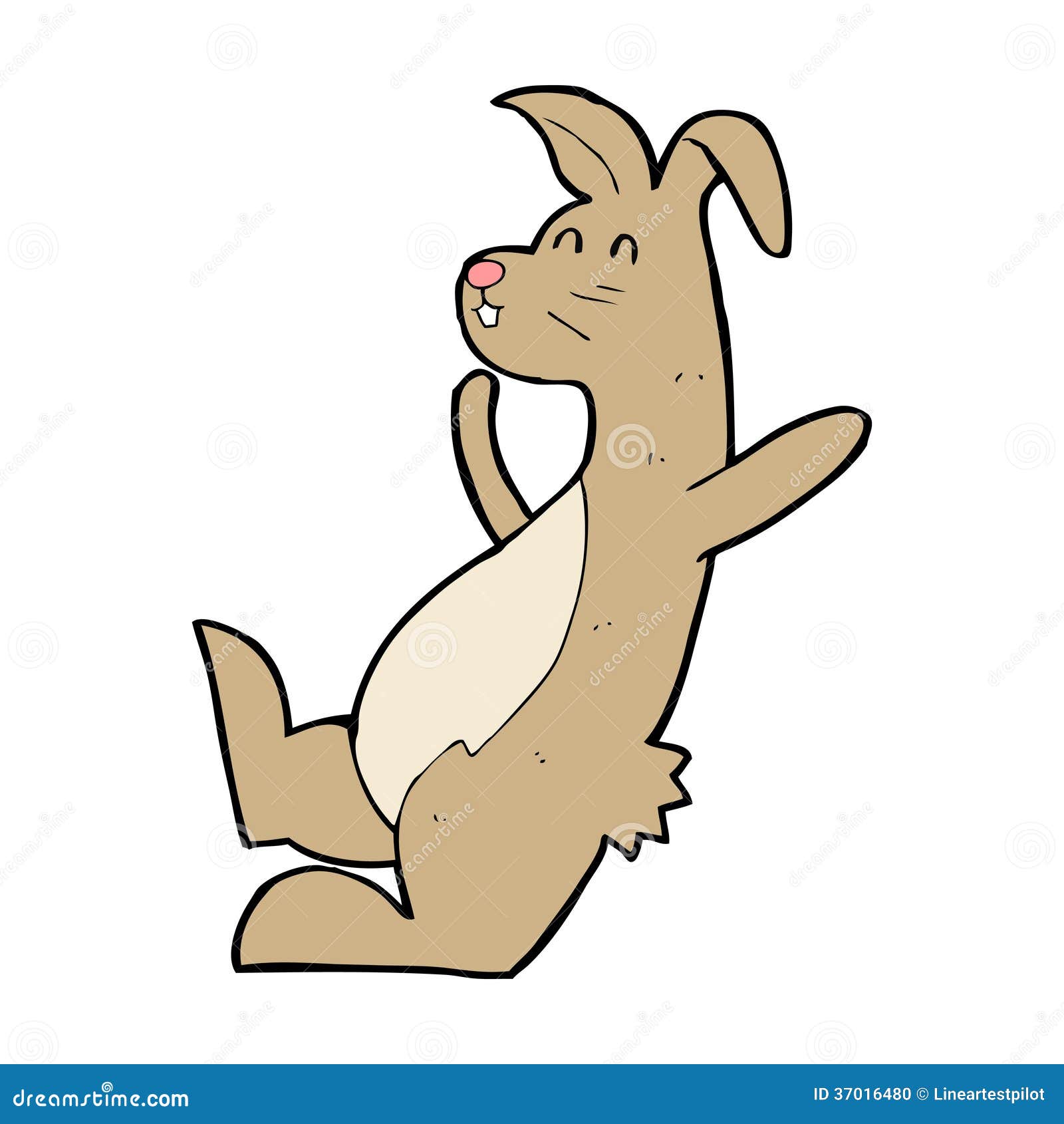 Cartoon hare stock vector. Illustration of happy, rough - 37016480
