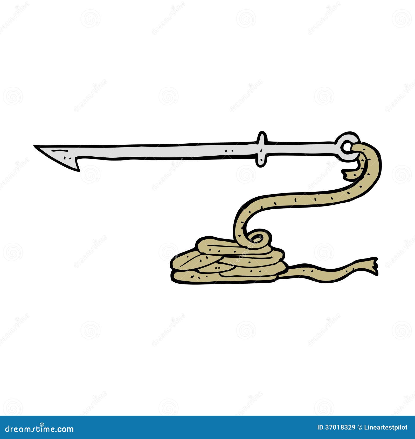 Cartoon harpoon stock vector. Illustration of doodle - 37018329