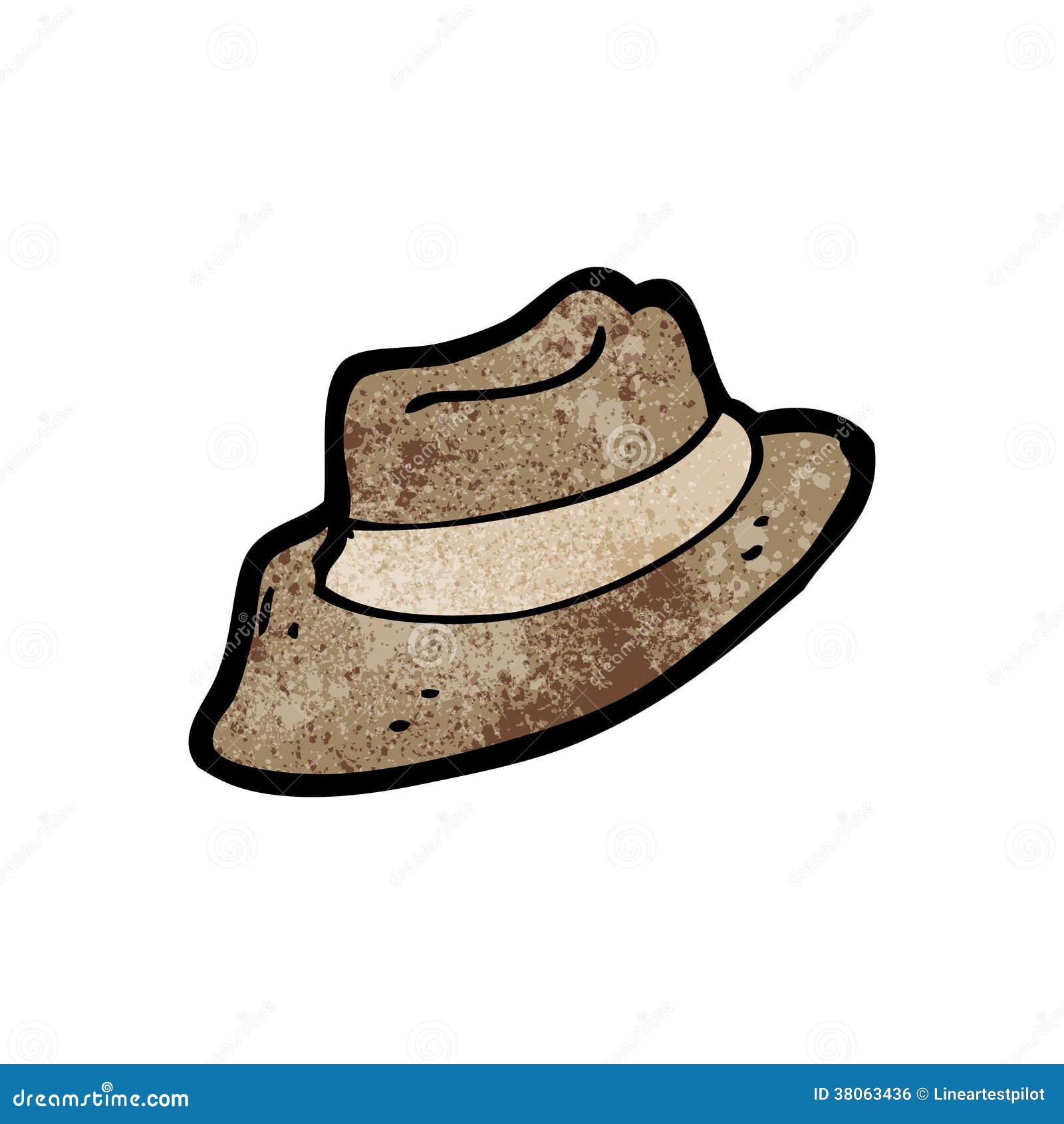 Cartoon hat stock vector. Illustration of hand, drawn - 38063436