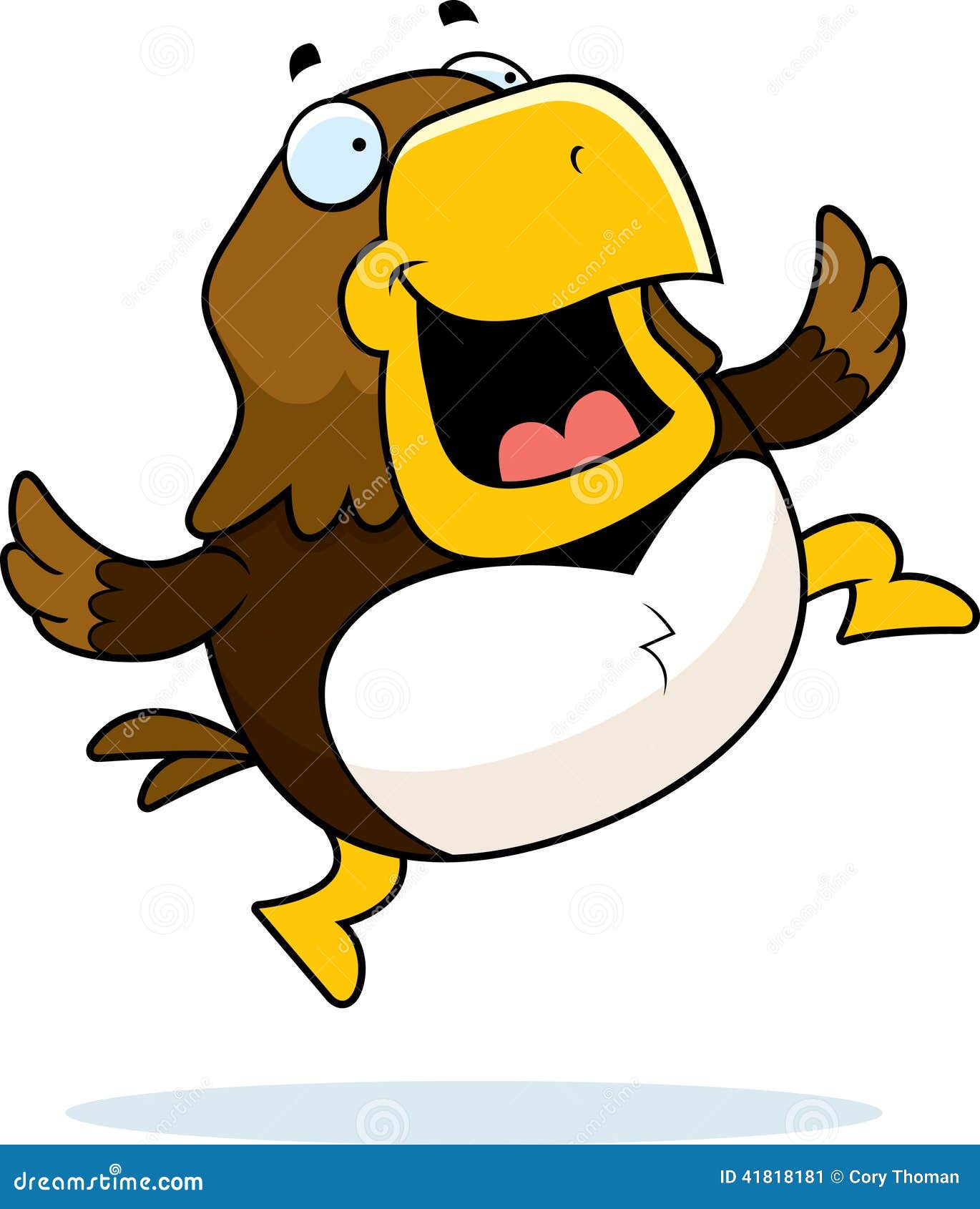 Cartoon Hawk Jumping stock vector. Illustration of smiling - 41818181