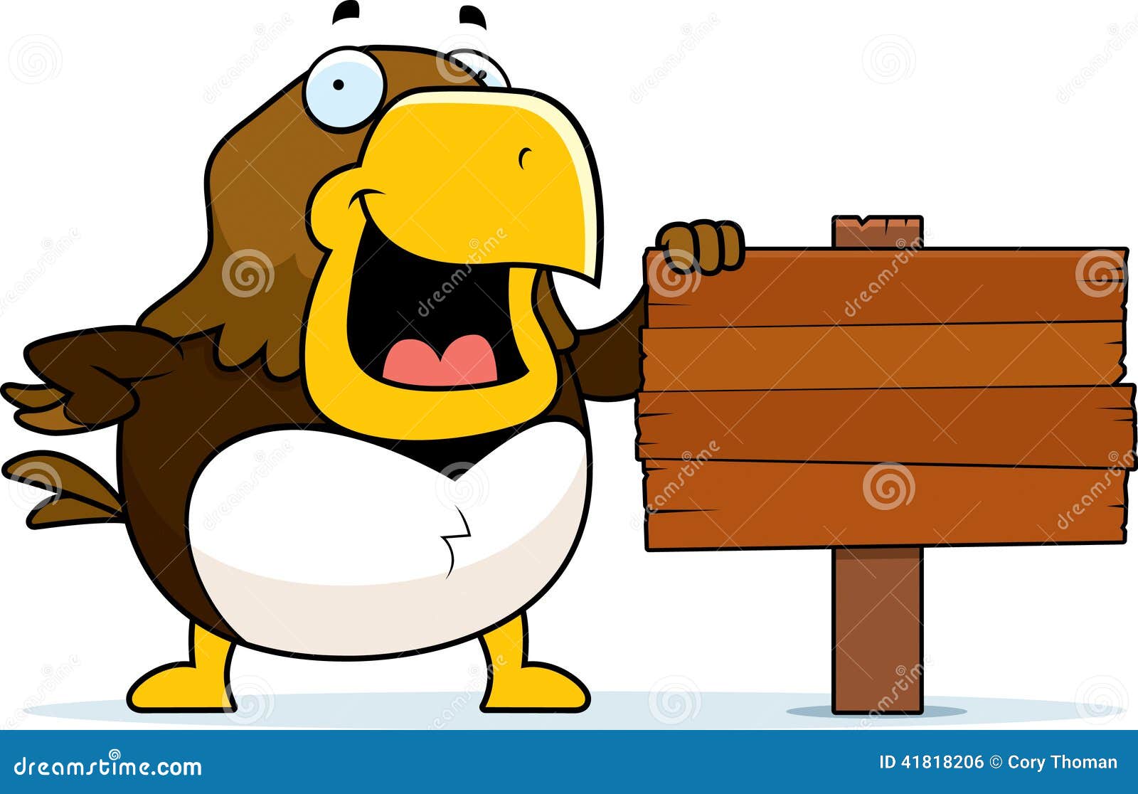 Cartoon Hawk Sign stock vector. Illustration of board - 41818206