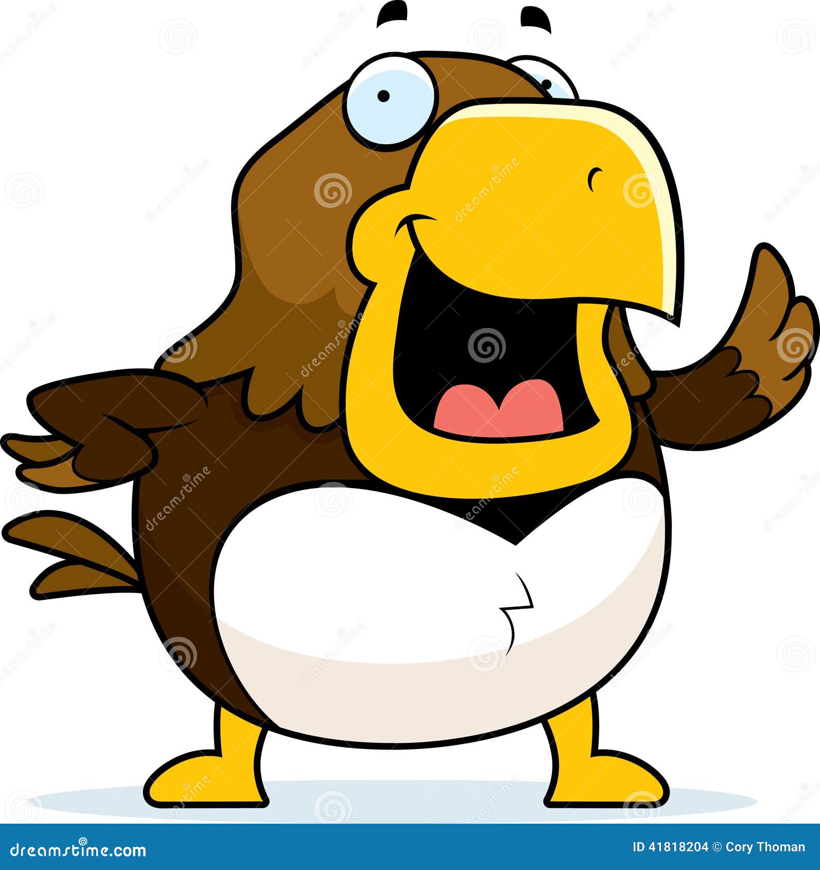 Cartoon Hawk Waving stock vector. Illustration of hawk - 41818204