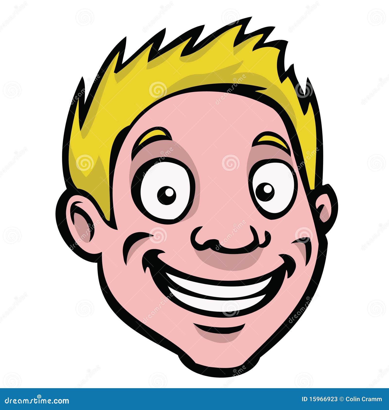 Cartoon head blonde guy stock vector. Illustration of blonde - 15966923