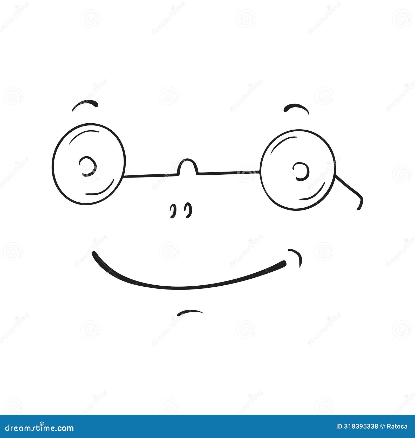 Cartoon head draw stock vector. Illustration of looking - 318395338