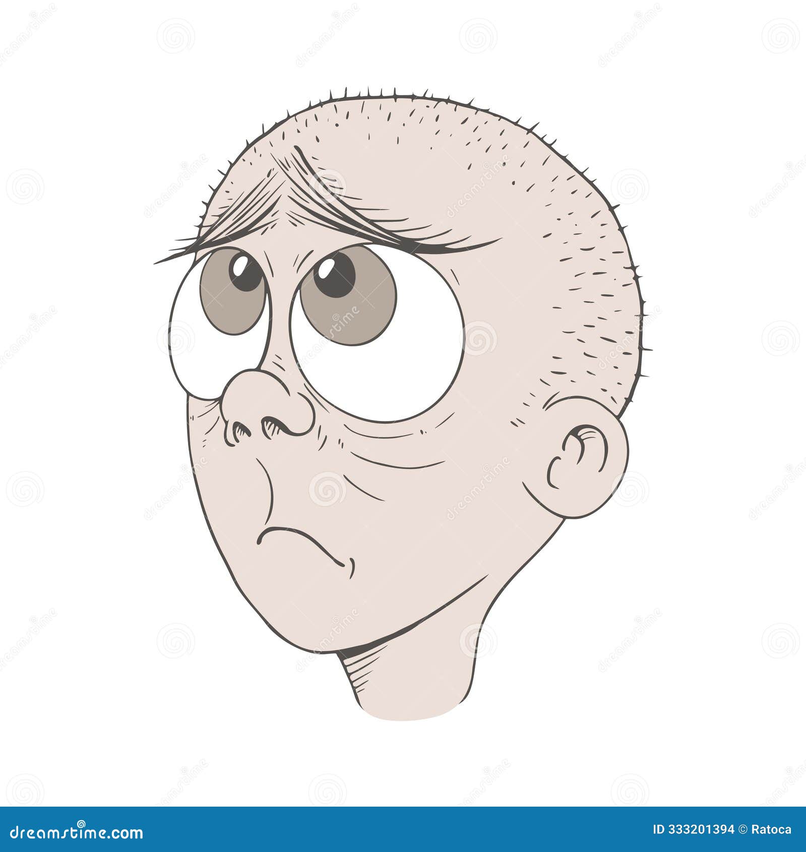 Cartoon head draw stock vector. Illustration of comic - 333201394