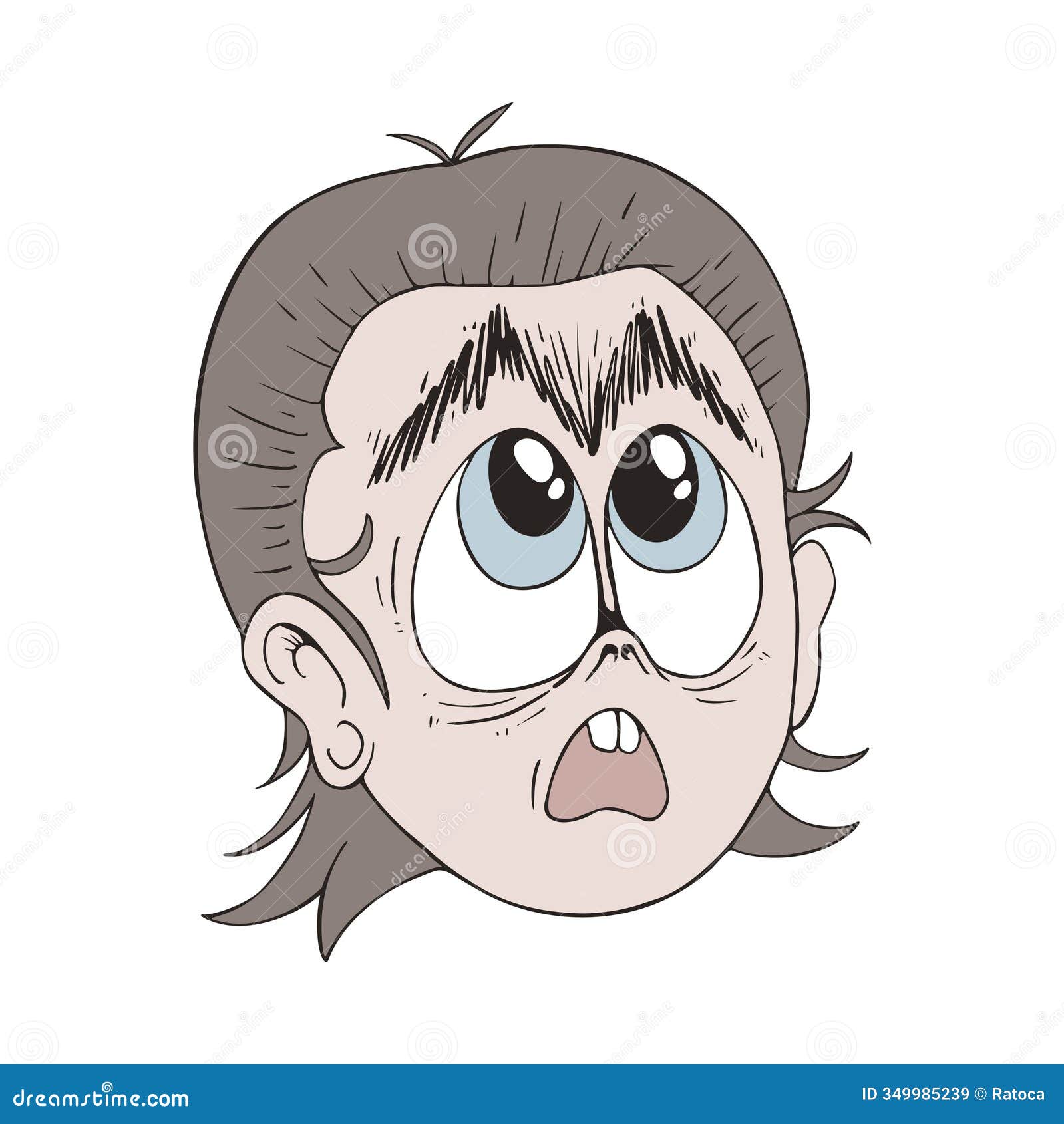 Cartoon head draw stock vector. Illustration of geek - 349985239