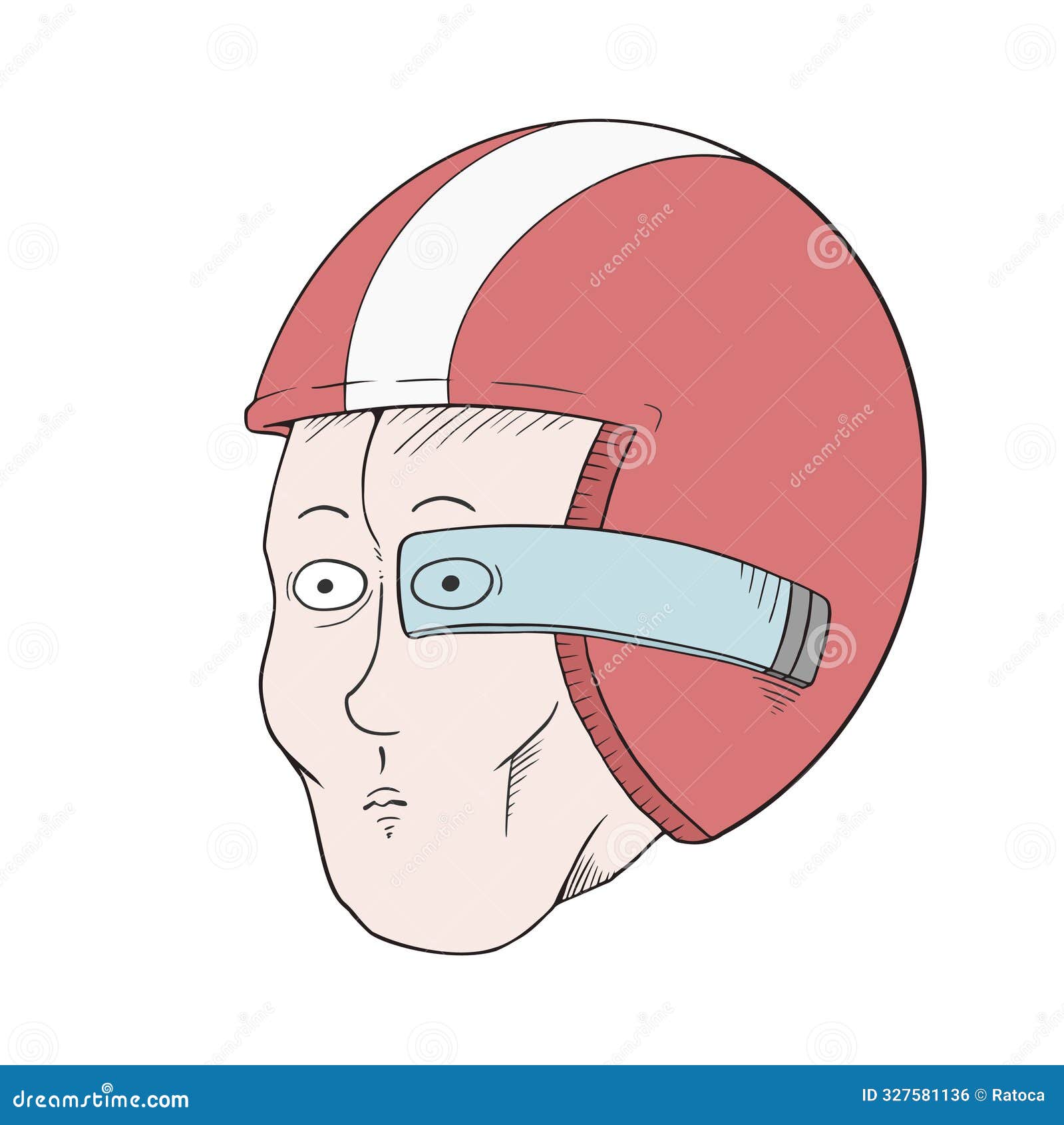 Futuristic Sci-Fi Helmet For Cosplay Cartoon Vector | CartoonDealer.com ...