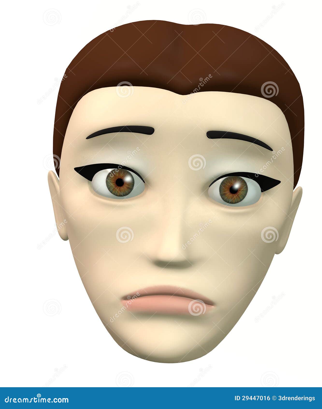Cartoon head - sad stock illustration. Illustration of model - 29447016