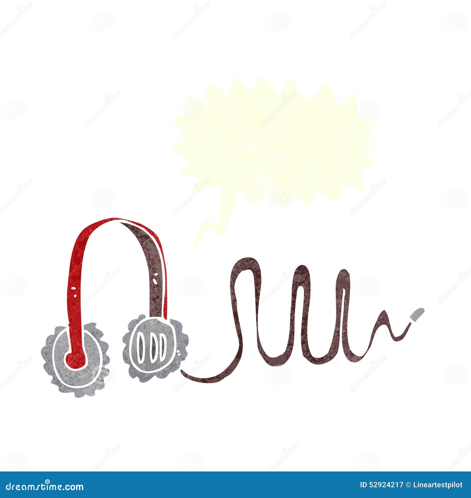Cartoon Boy In Headphones Listening To Music. Colorful Vector ...