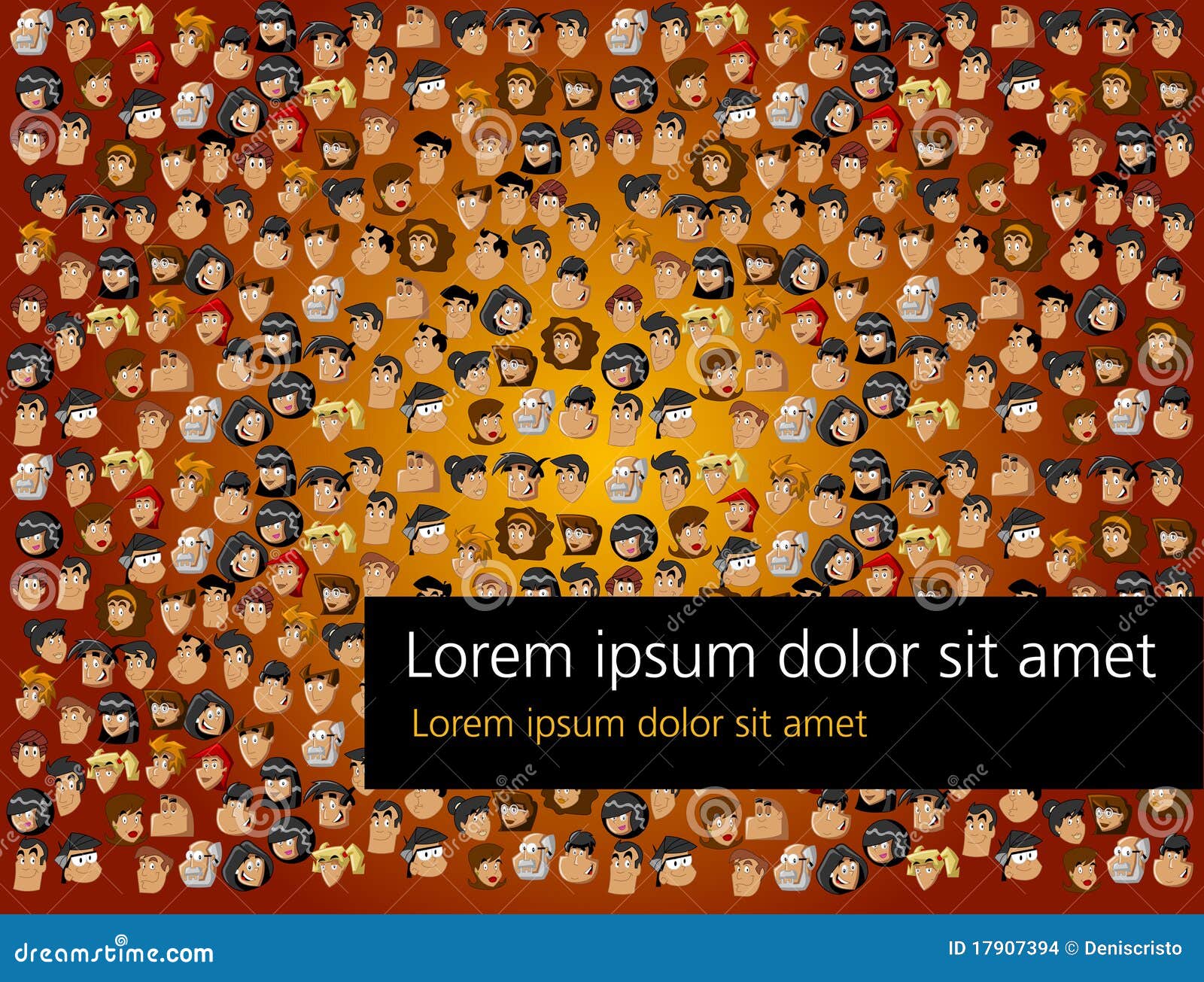 Cartoon heads stock vector. Illustration of funny, banner - 17907394