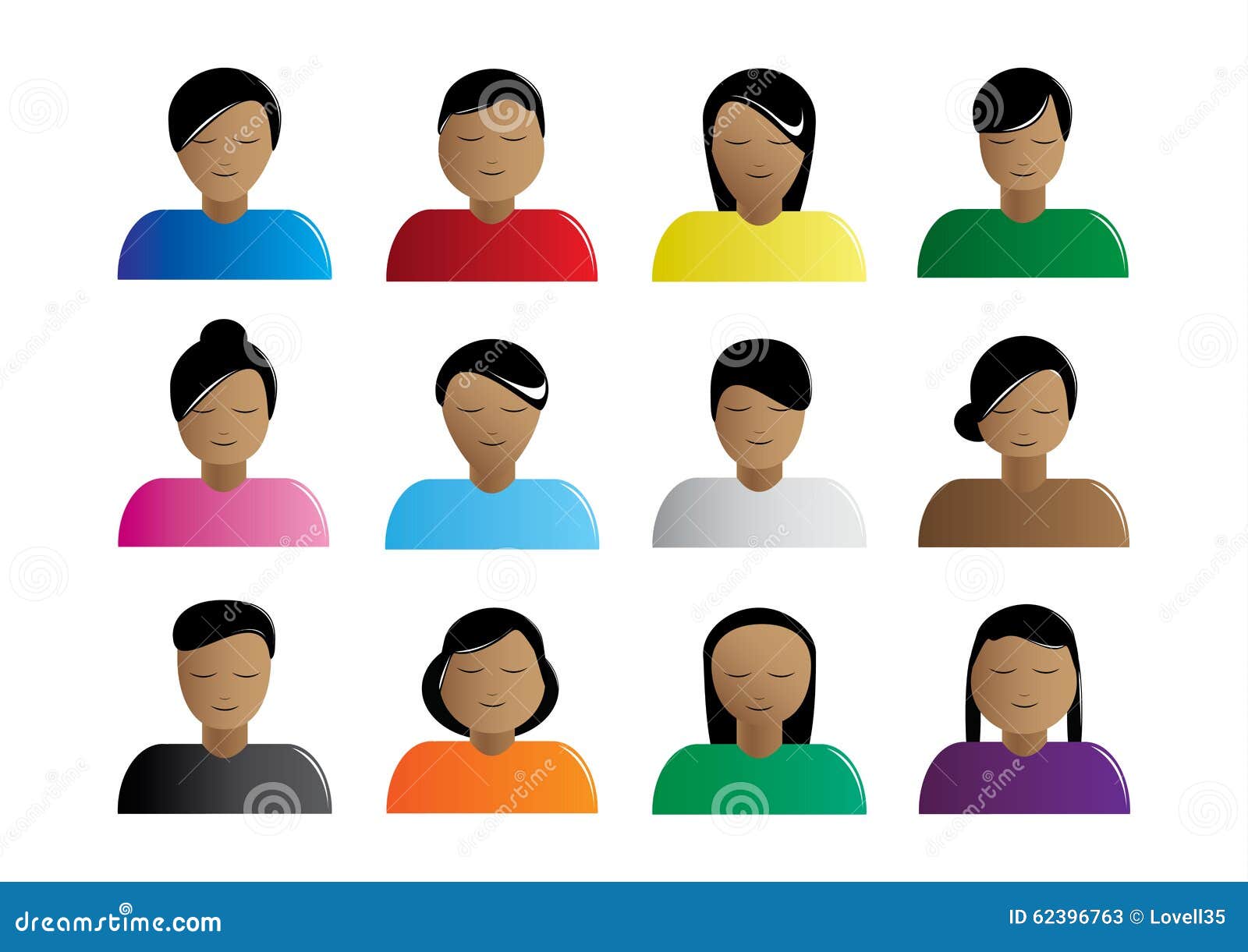 Cartoon Men Heads Set Illustration | CartoonDealer.com #28919612