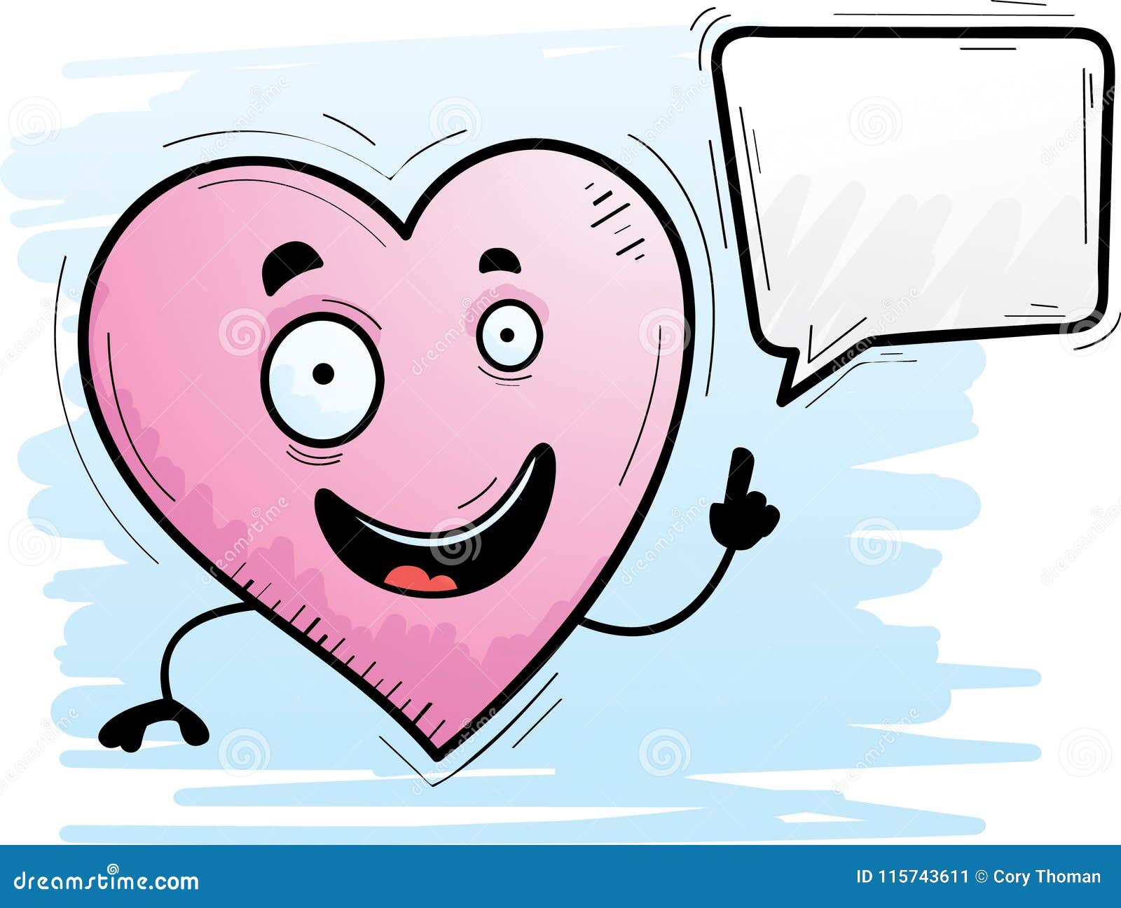 Cartoon Heart Dreaming stock vector. Illustration of napping - 115743611