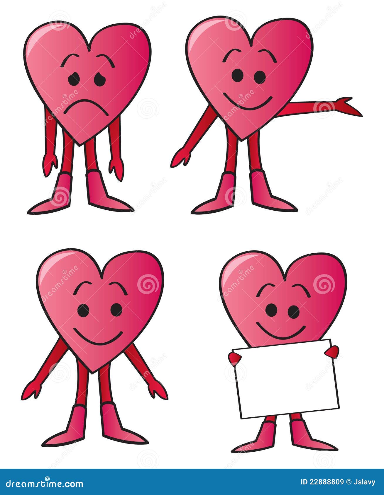 Set Of Cartoon Heart Animation Frame, Hand Drawn Sketch, Doodle Vector ...