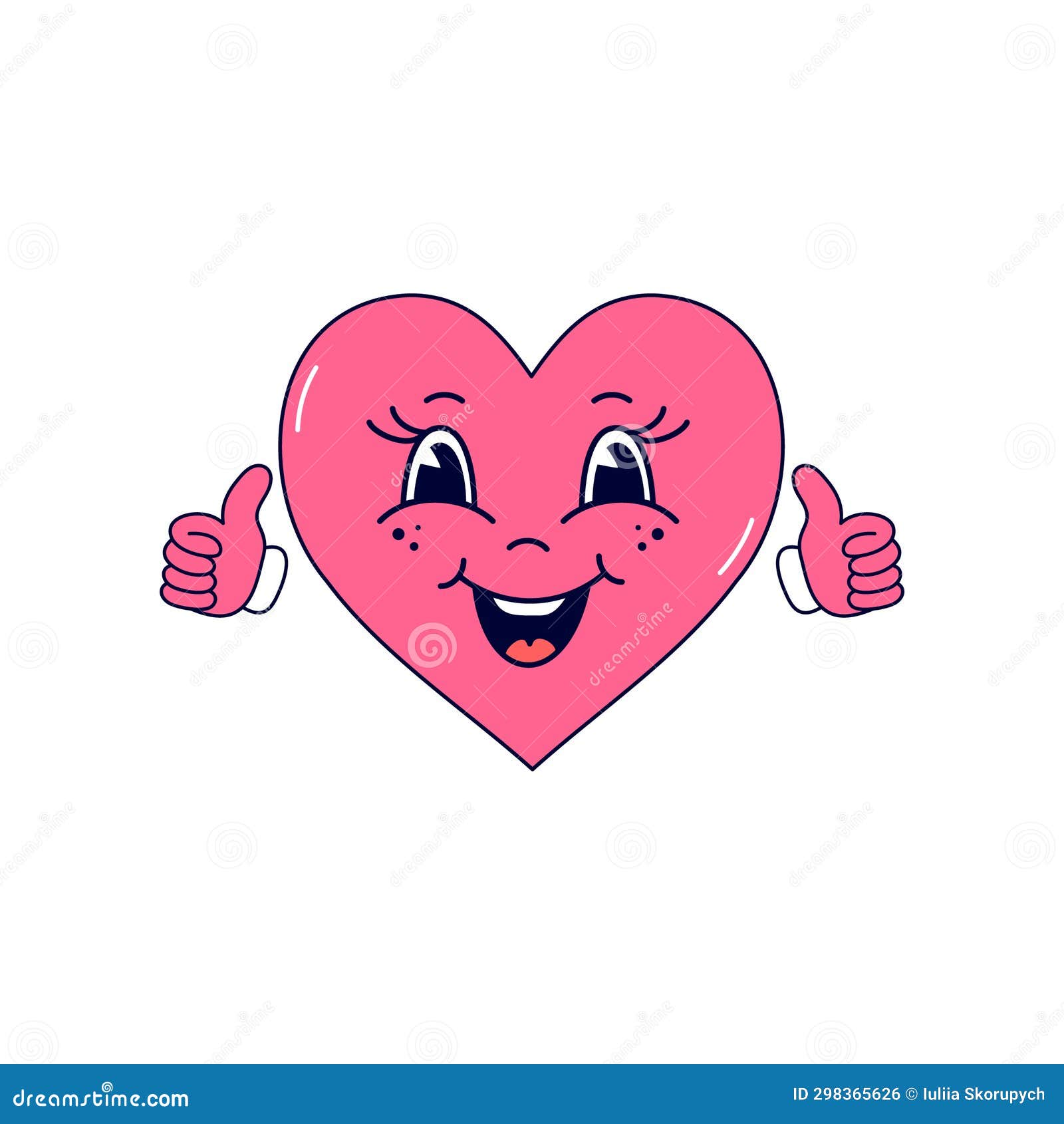 Cartoon Heart in Hand Drawn Style Stock Vector - Illustration of ...