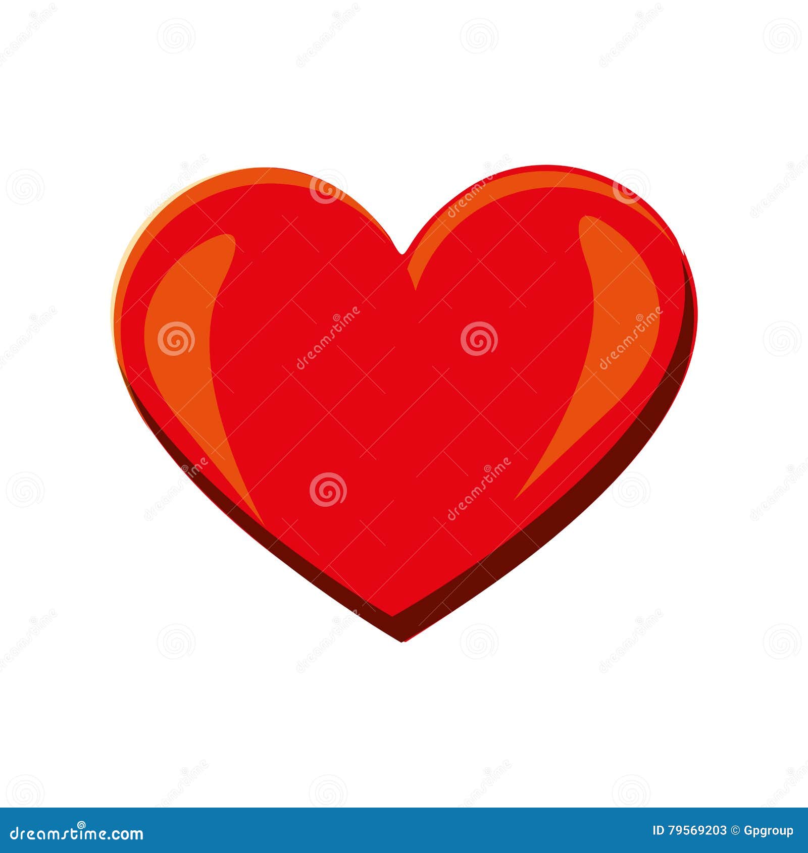 Cartoon heart icon image stock vector. Illustration of feelings - 79569203