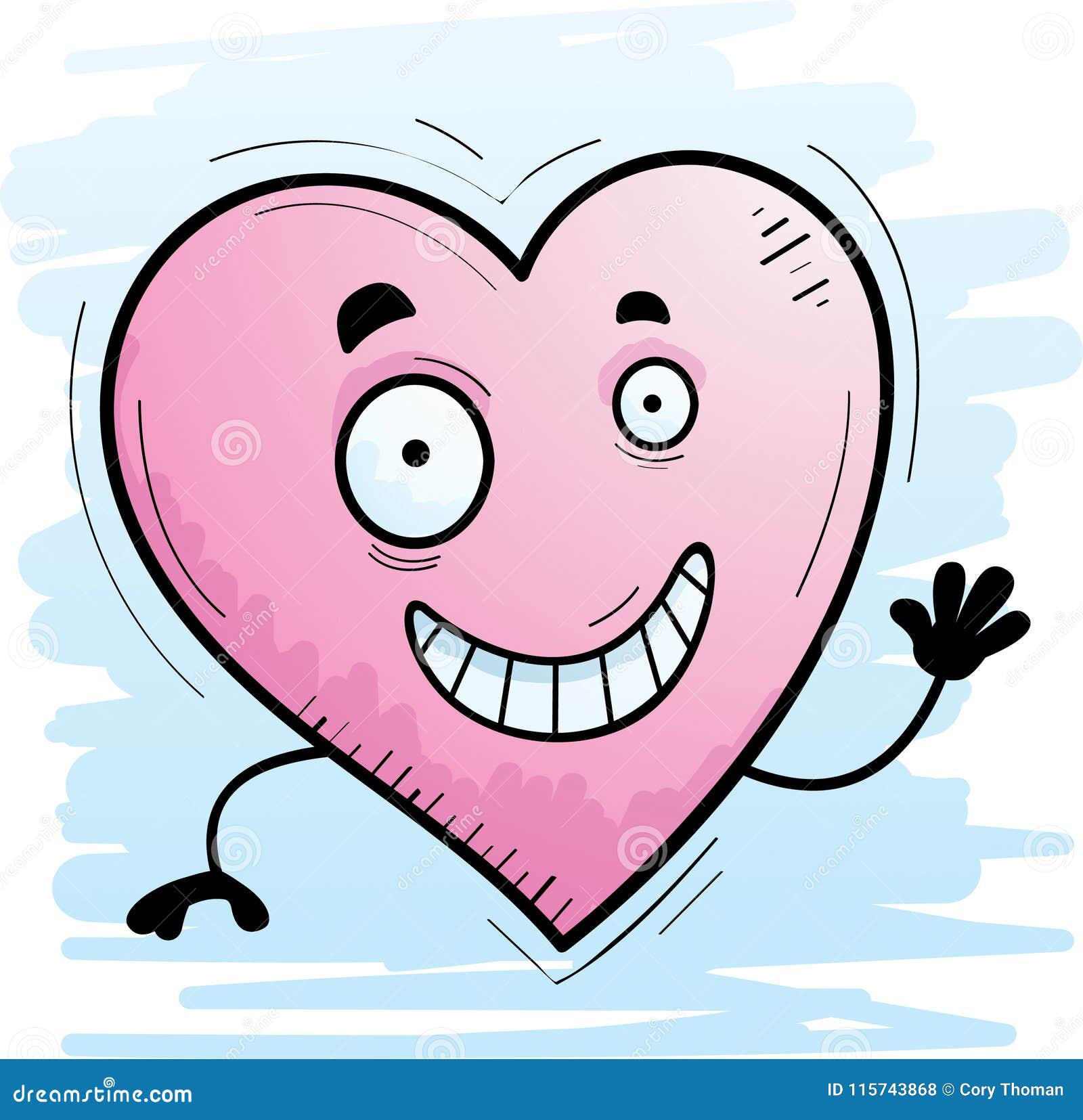 Cartoon Heart Waving stock vector. Illustration of cartoon - 115743868