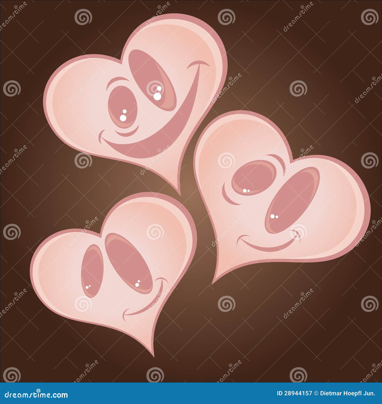 Cartoon hearts stock vector. Illustration of clip, smiling - 28944157