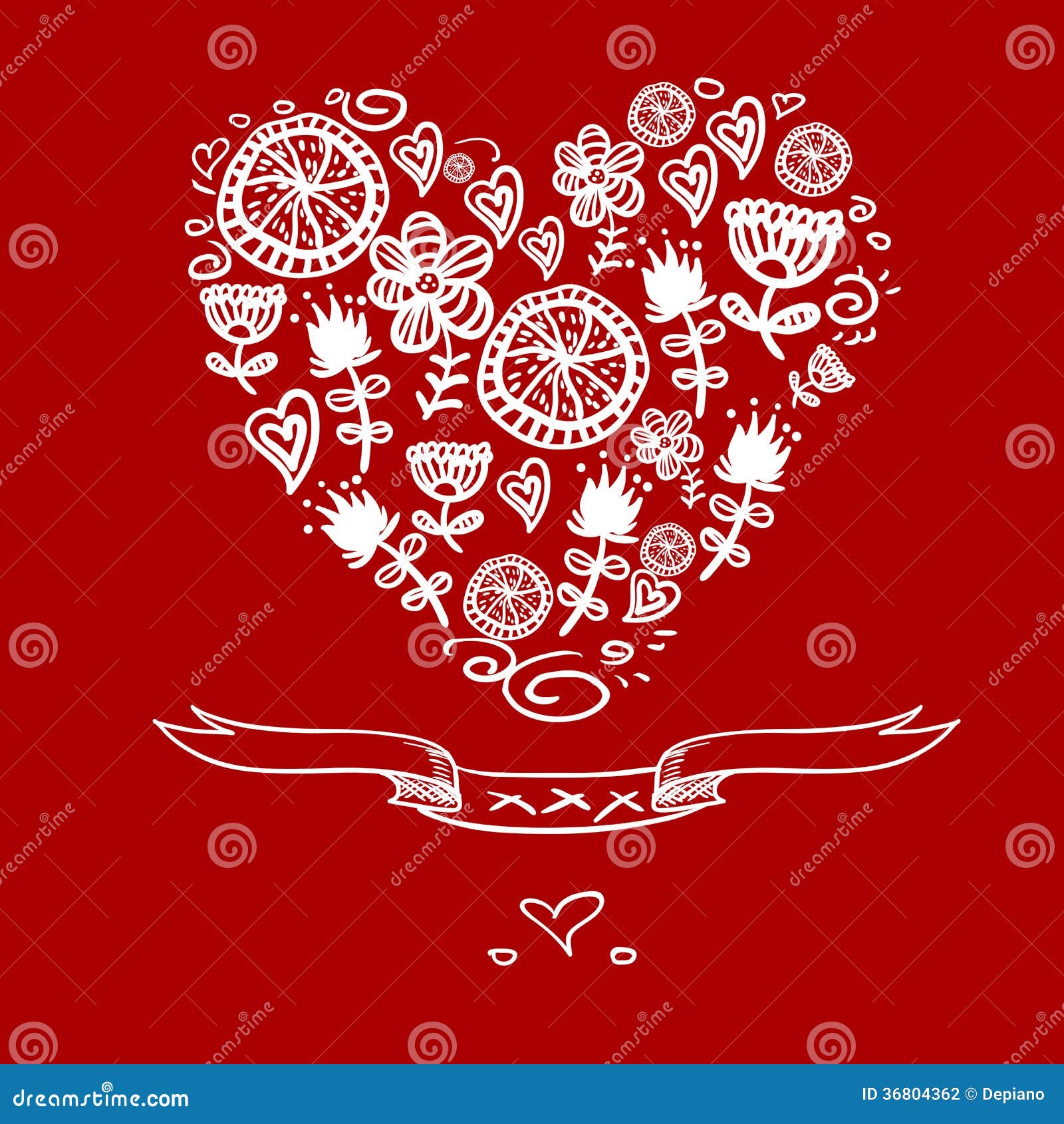 Cartoon hearts background stock vector. Illustration of symbol - 36804362