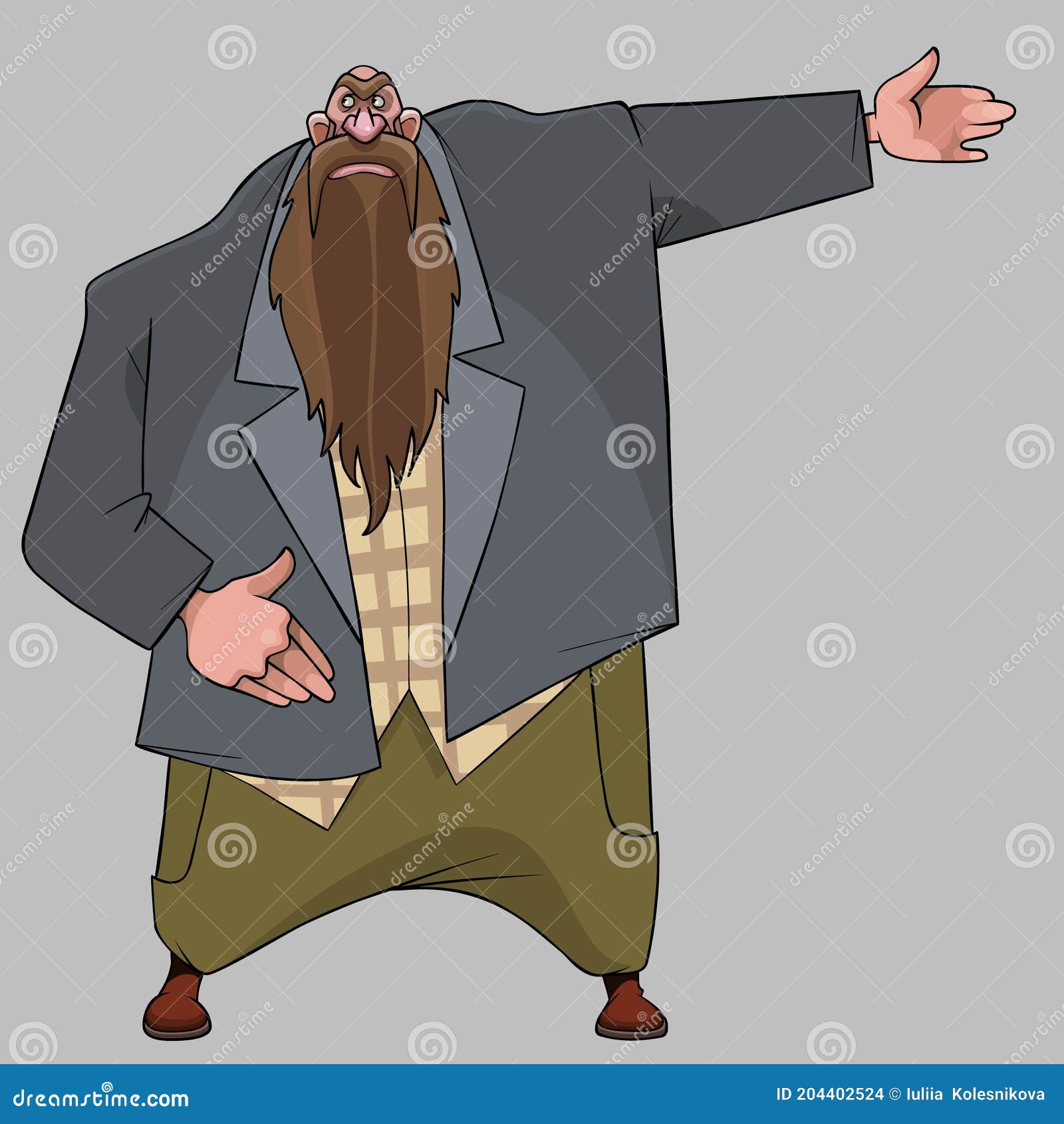 Cartoon Hefty Muscular Man In Monochrome Shades | CartoonDealer.com ...