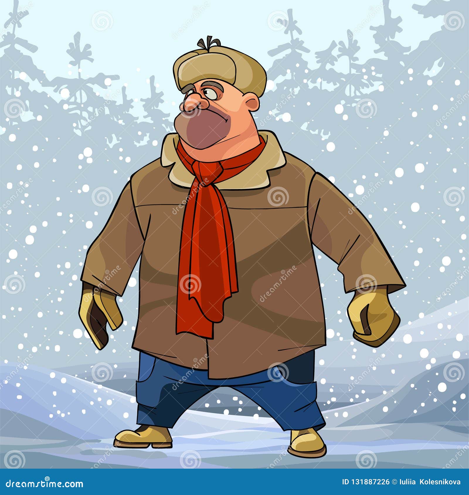 Cartoon Hefty Muscular Man In Monochrome Shades | CartoonDealer.com ...