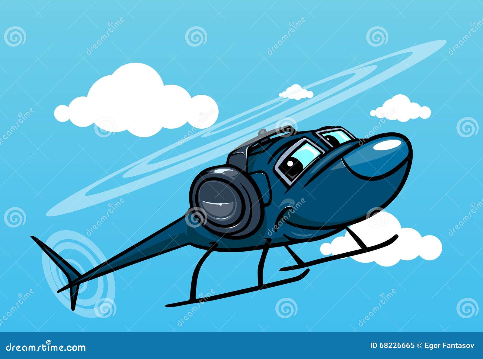 Cartoon helicopter stock vector. Illustration of speed - 68226665